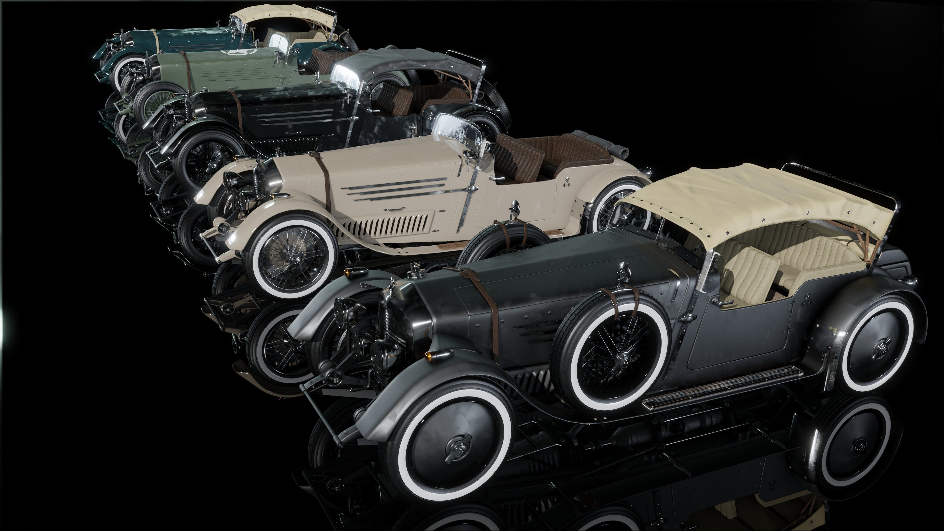 3D model 1920 to 1930 modular car VR / AR / low-poly | CGTrader