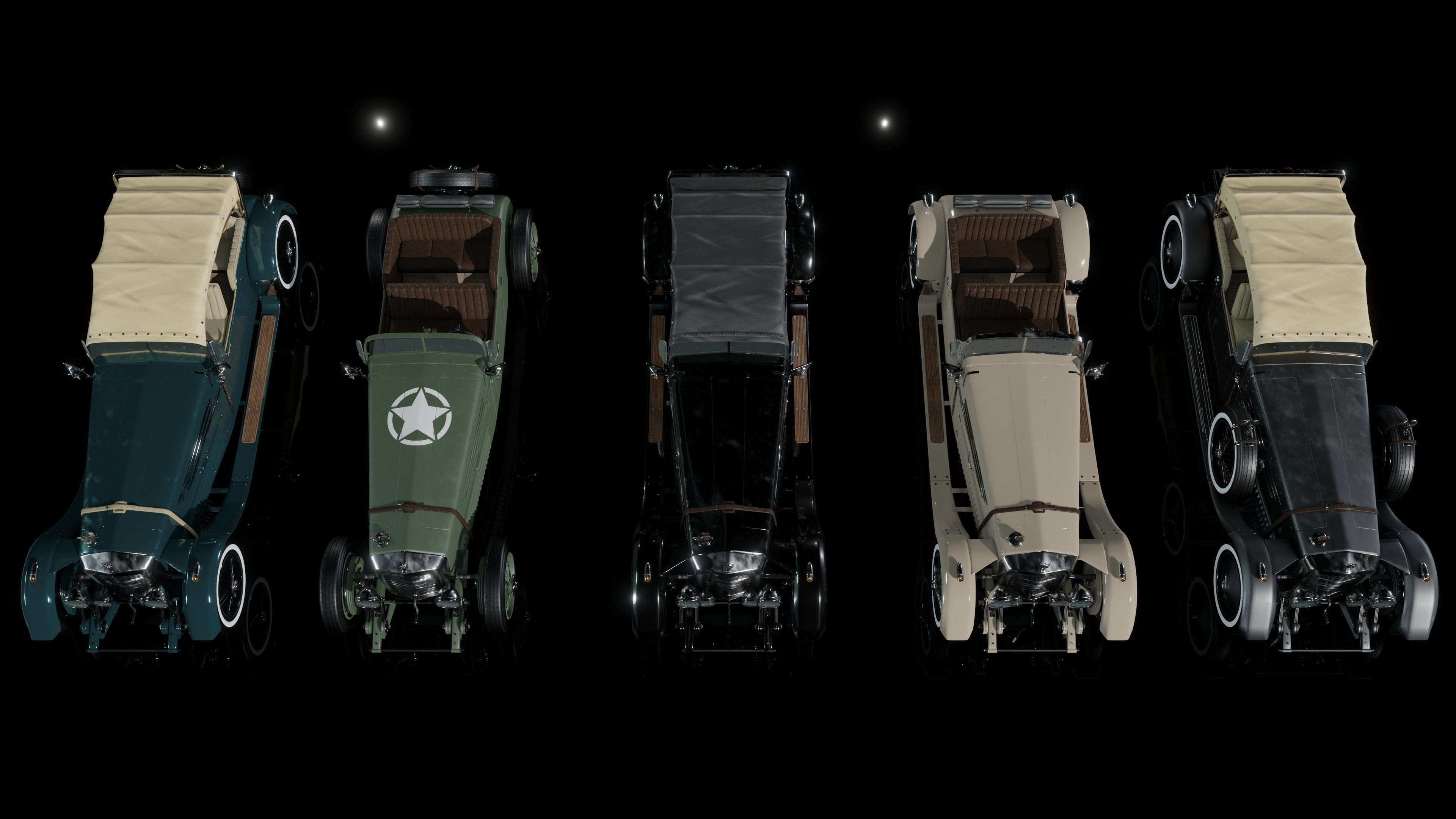 3D model 1920 to 1930 modular car VR / AR / low-poly | CGTrader