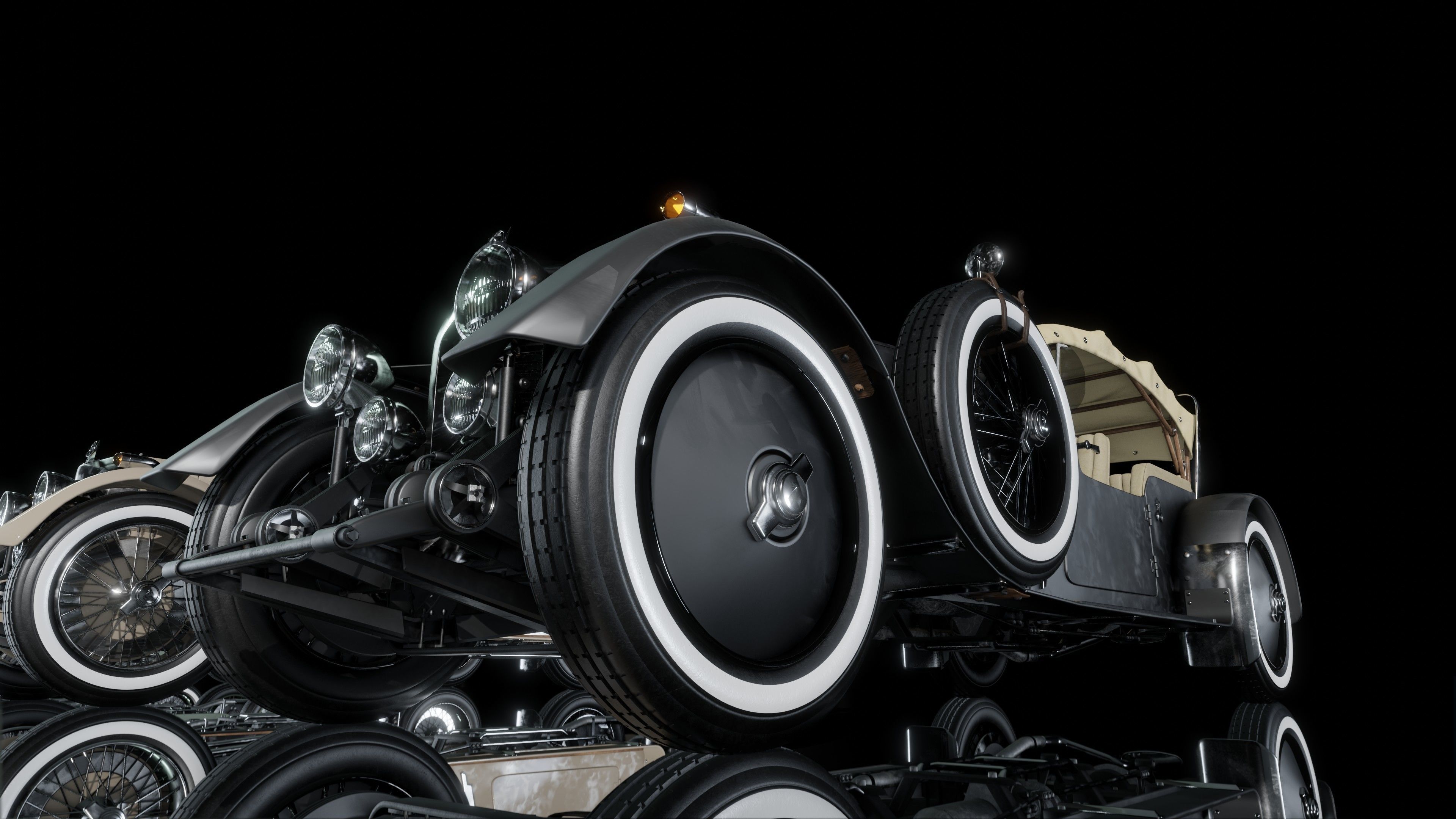 3D model 1920 to 1930 modular car VR / AR / low-poly | CGTrader