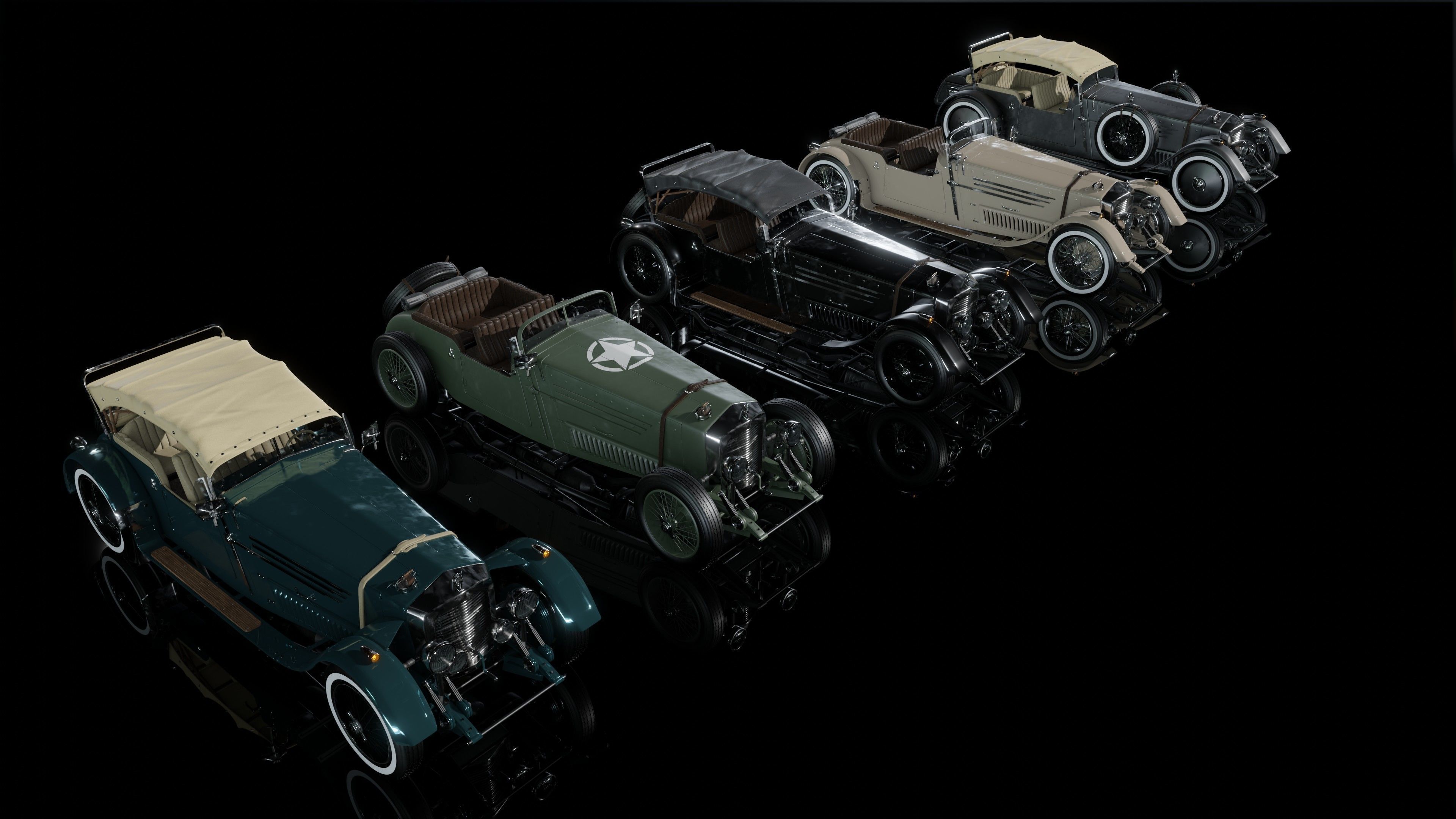 3D model 1920 to 1930 modular car VR / AR / low-poly | CGTrader