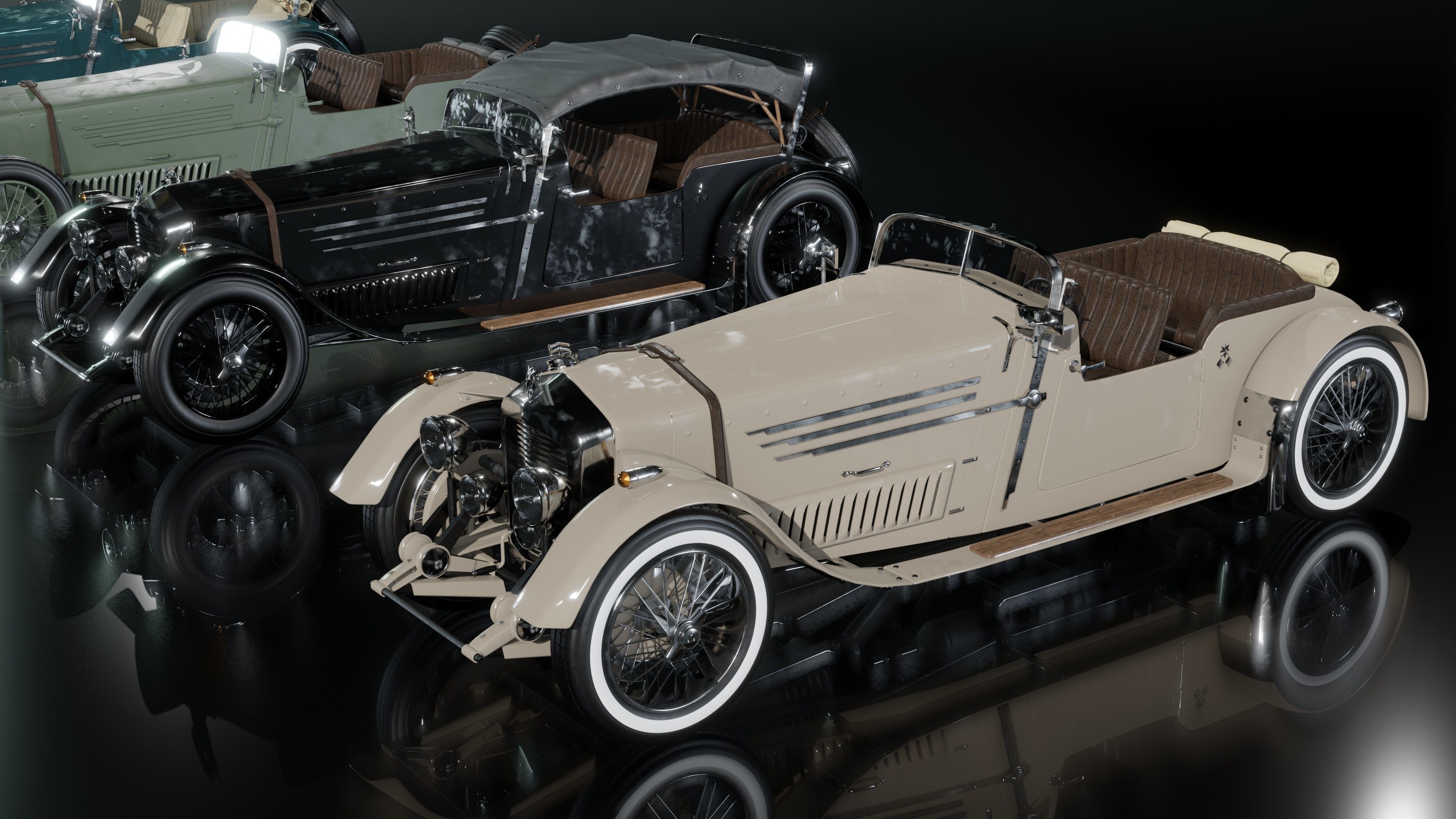 3D model 1920 to 1930 modular car VR / AR / low-poly | CGTrader
