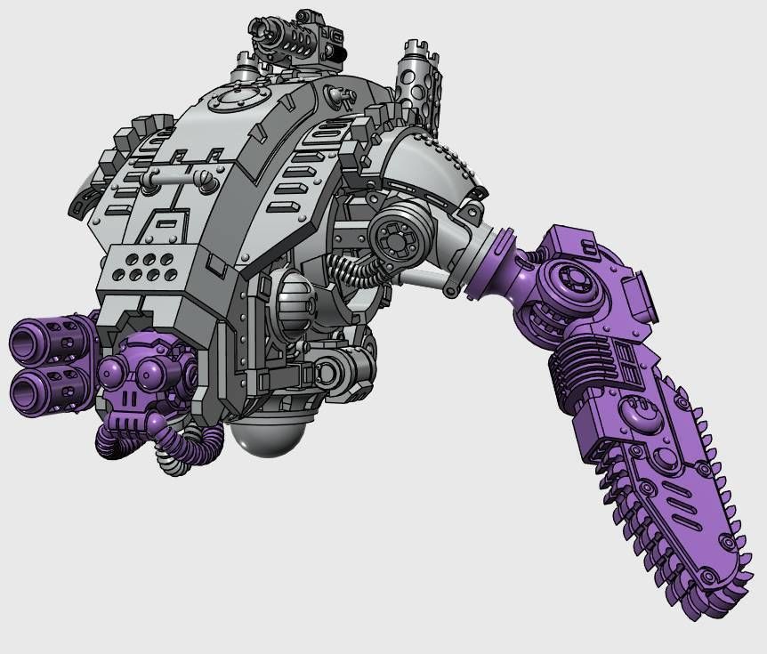 MECHA KNIGHT RETINUE THORAX 3D model 3D printable | CGTrader