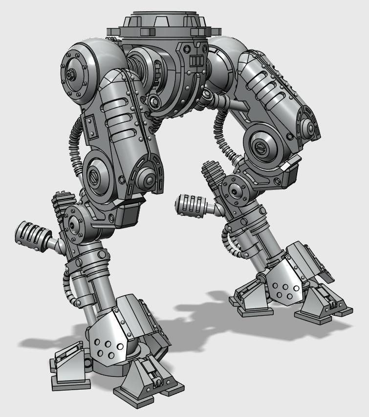 MECHA KNIGHT RETINUE BIPED LEGS 3D model 3D printable | CGTrader