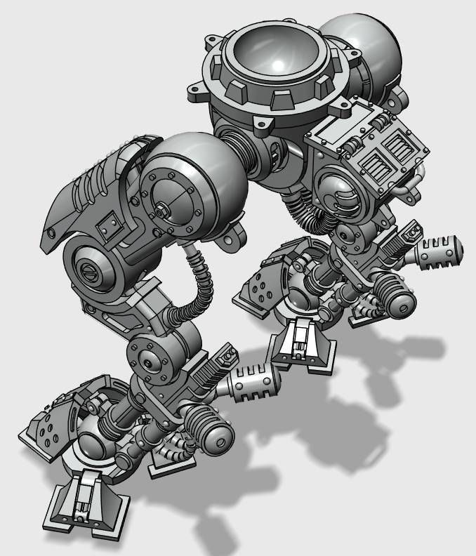 MECHA KNIGHT RETINUE BIPED LEGS 3D model 3D printable | CGTrader