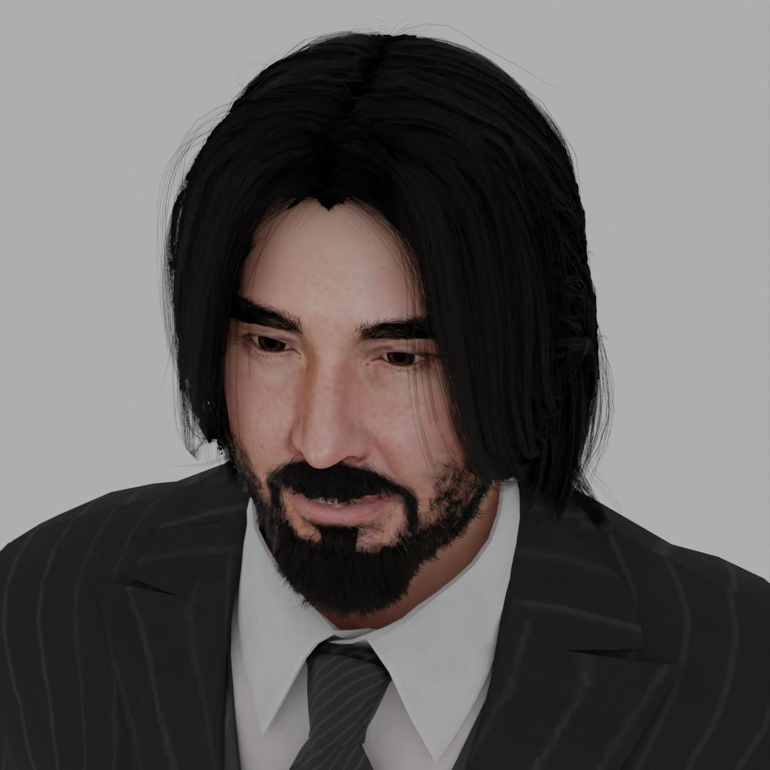 3D model Keanu Reeves - John Wick VR / AR / low-poly | CGTrader