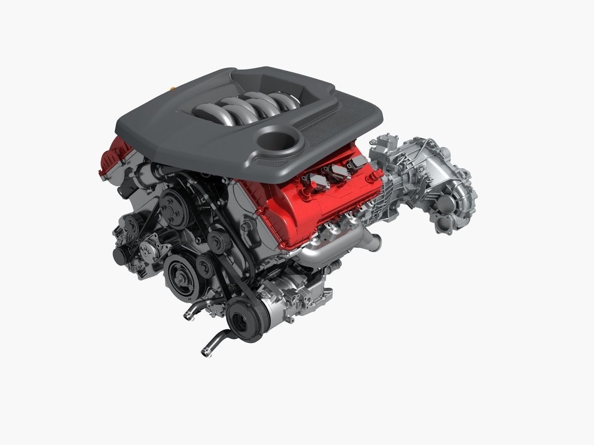 SUV Chassis with Engine 3D model | CGTrader