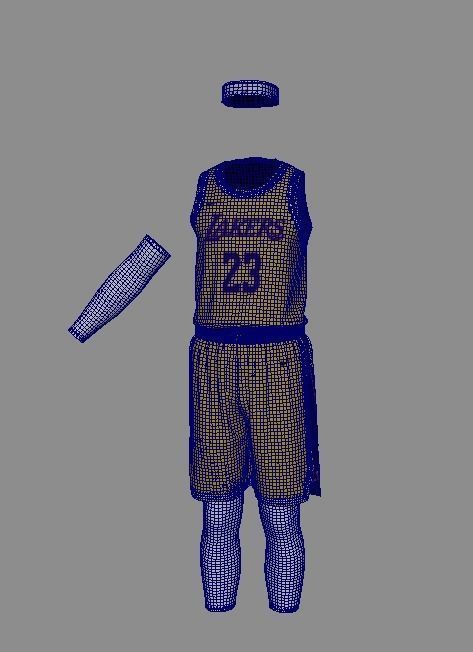 Lakers Basketball Jersey 3D model | CGTrader