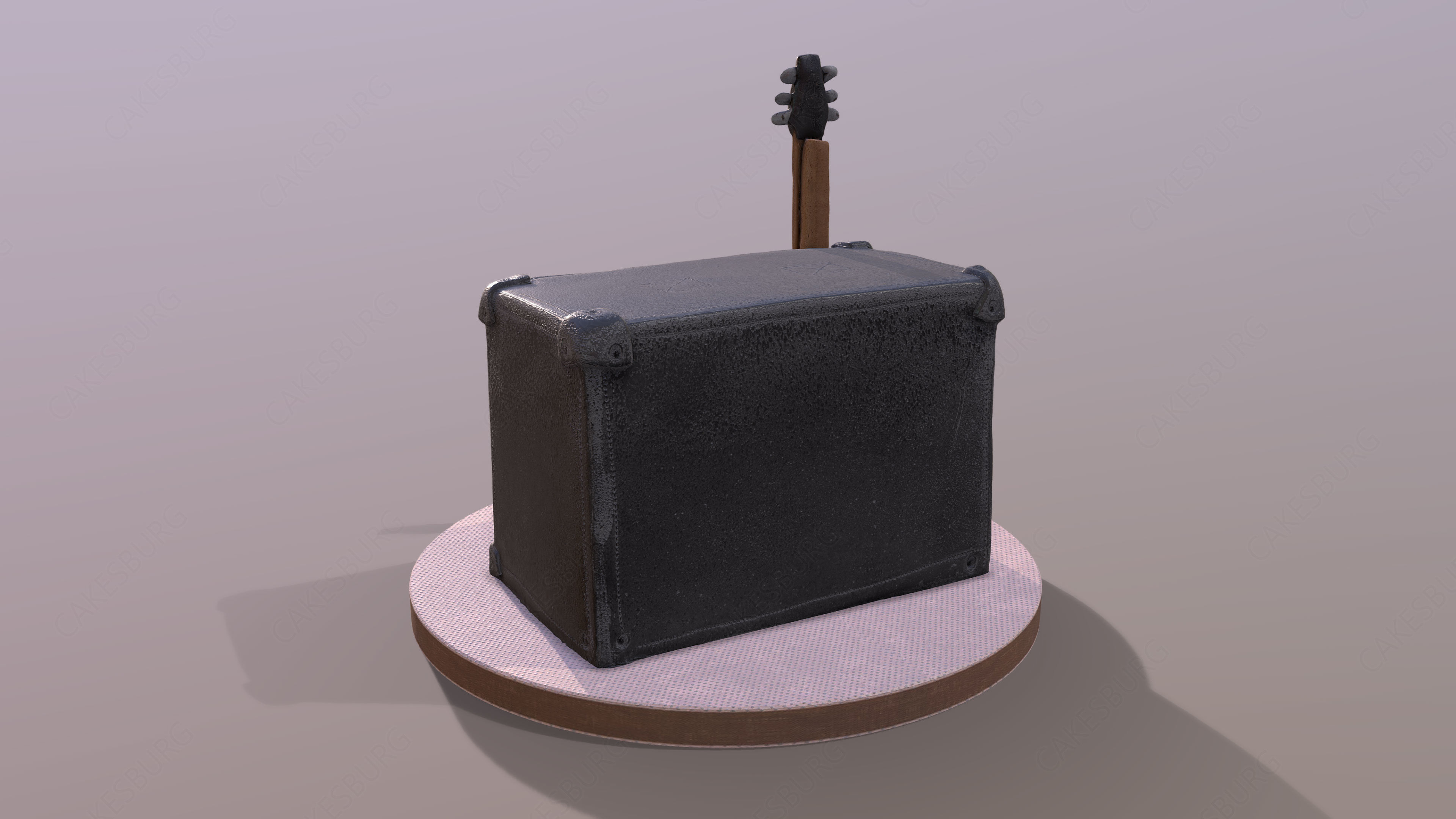 3D model Guitar and Amplifier Musician Cake VR / AR / low-poly | CGTrader