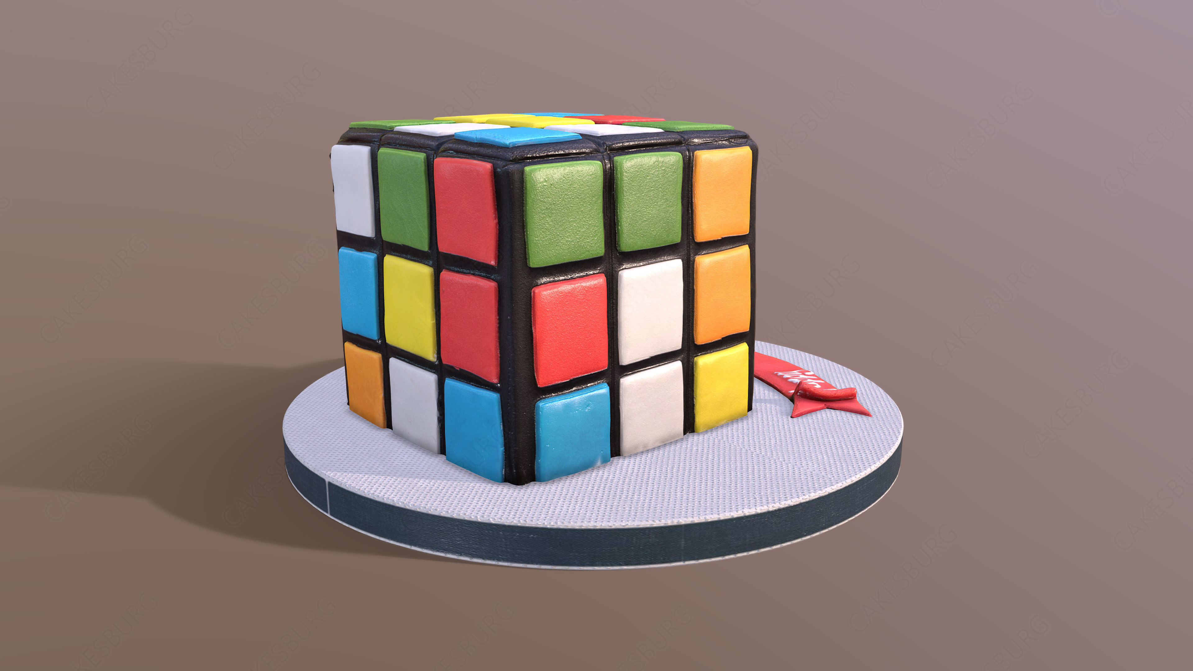 3D model Rubiks Cube Cake VR / AR / low-poly | CGTrader