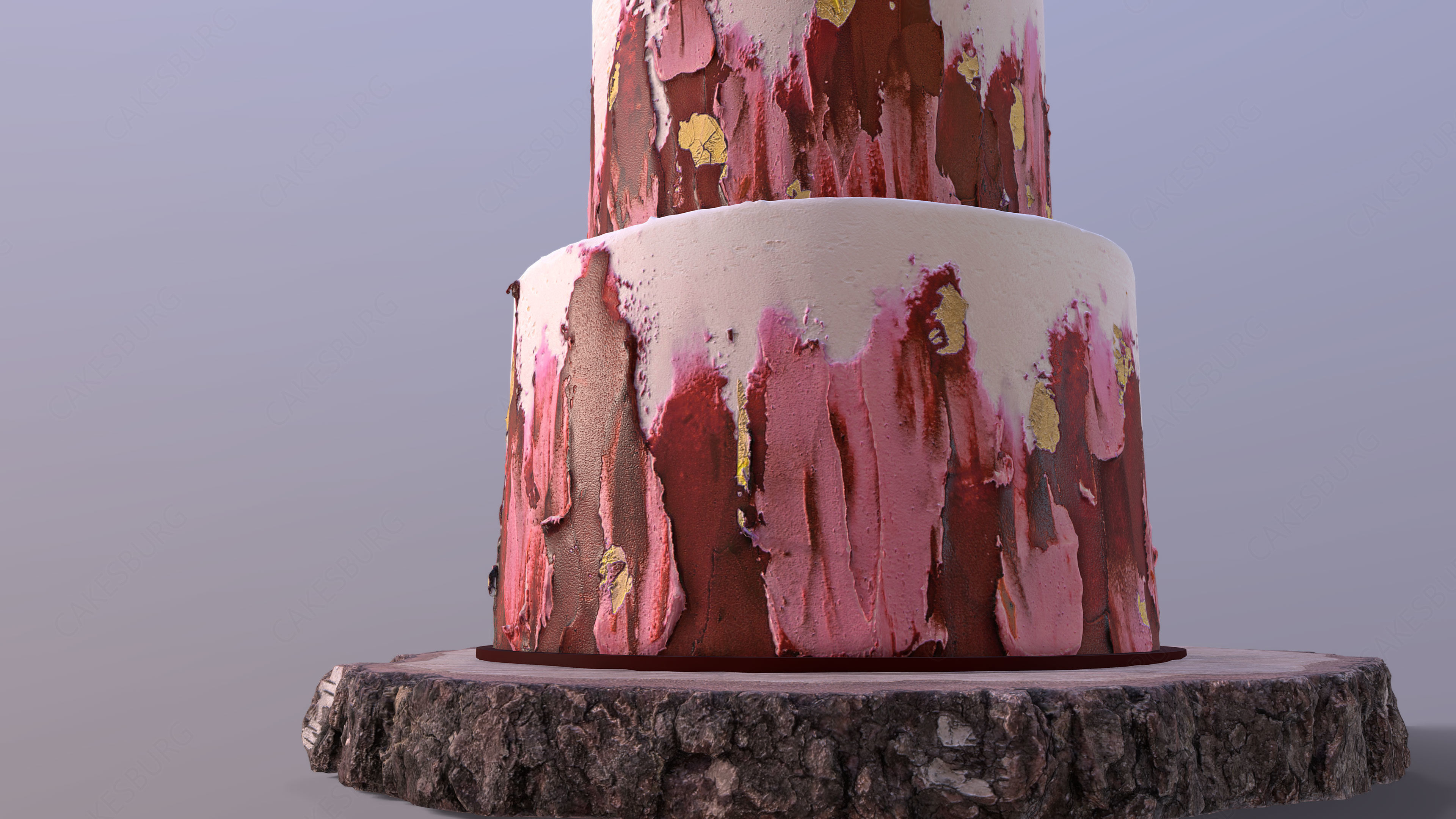 3D model Elegant Mr and Mrs Berry Wedding Cake VR / AR / low-poly ...