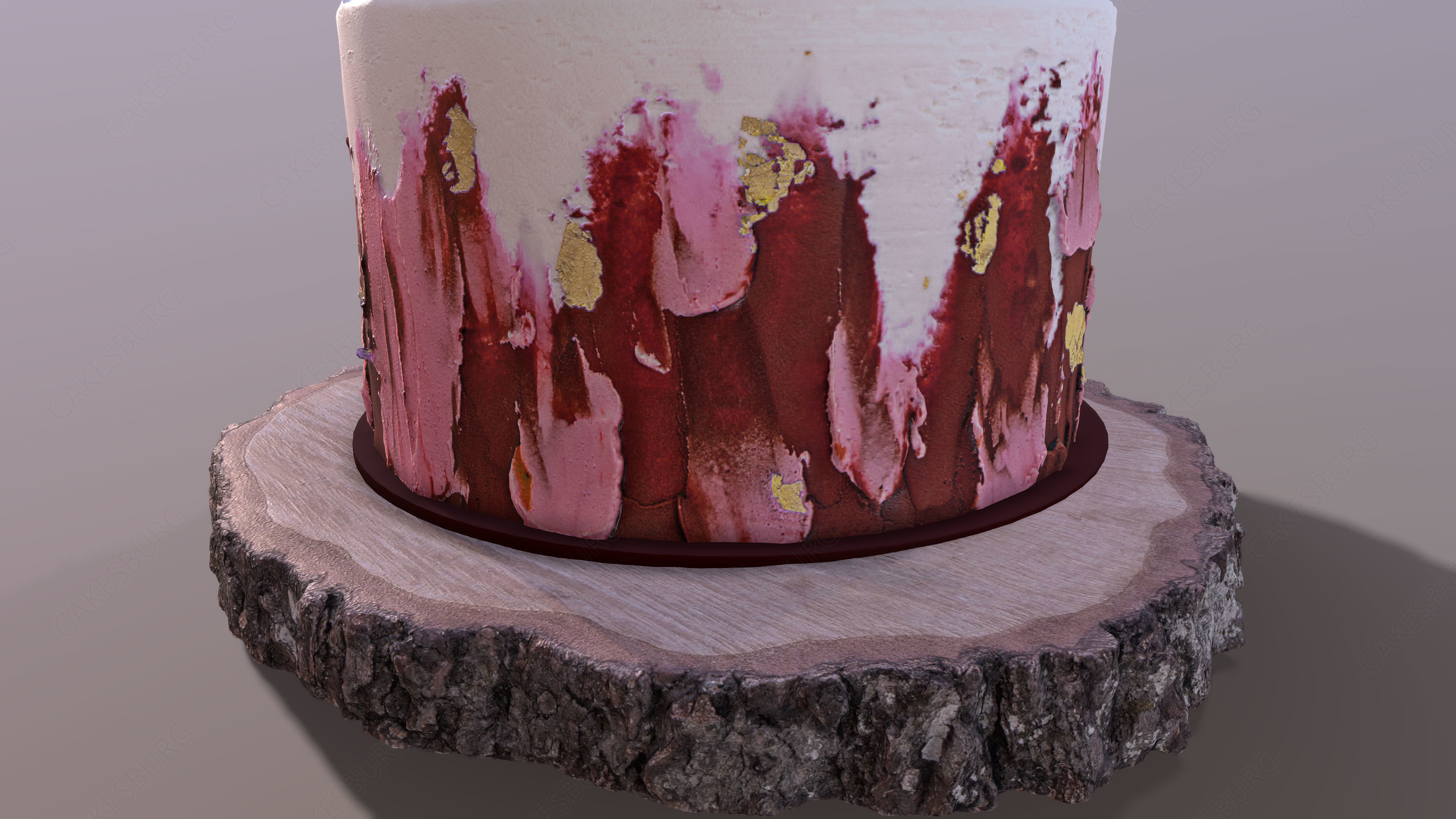 3D model Elegant Mr and Mrs Berry Wedding Cake VR / AR / low-poly ...