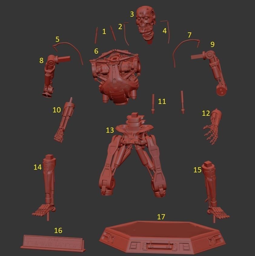 T-800 THE TERMINATOR 3D model 3D printable | CGTrader