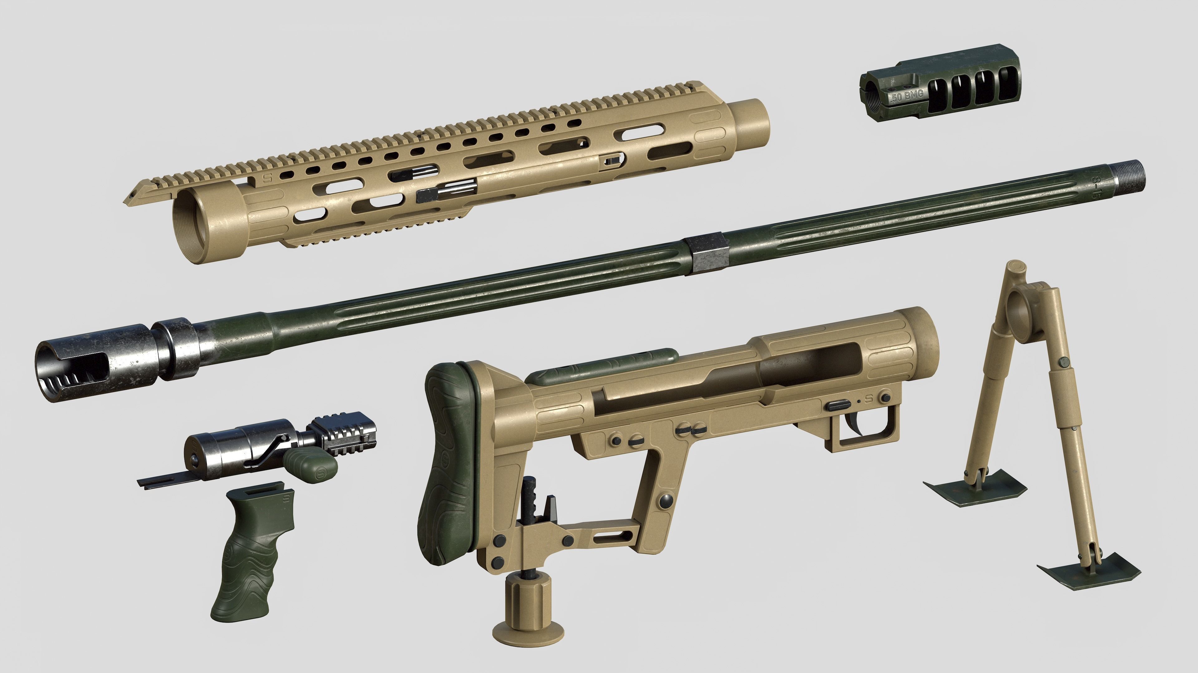 3D model Snipex M100 - Replica -LOW POLY VR / AR / low-poly | CGTrader