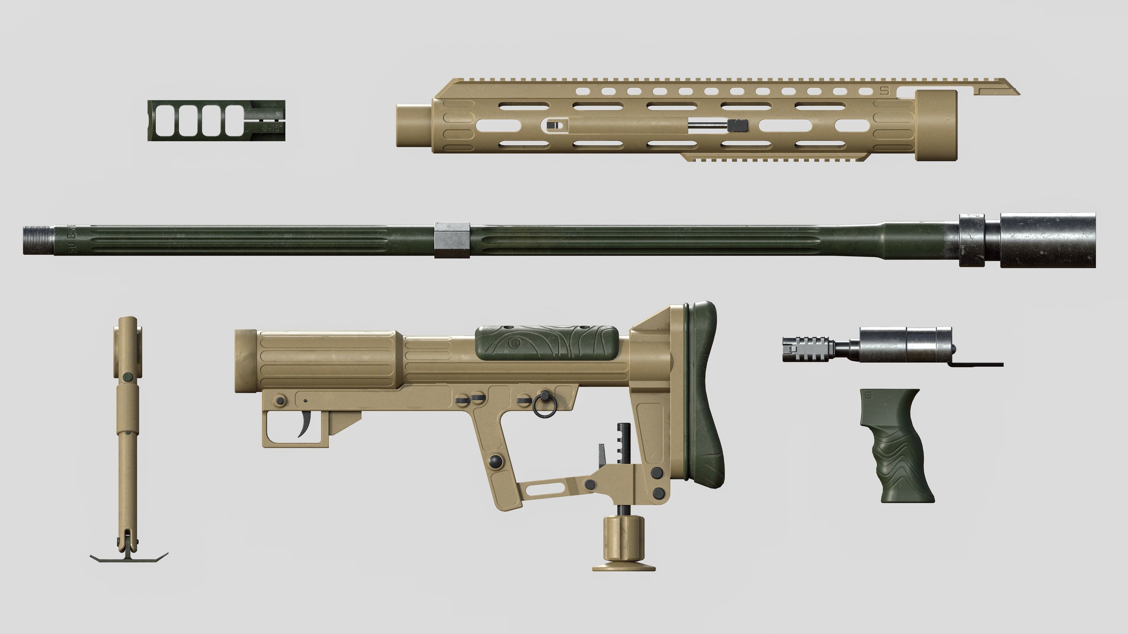 3D model Snipex M100 - Replica -LOW POLY VR / AR / low-poly | CGTrader