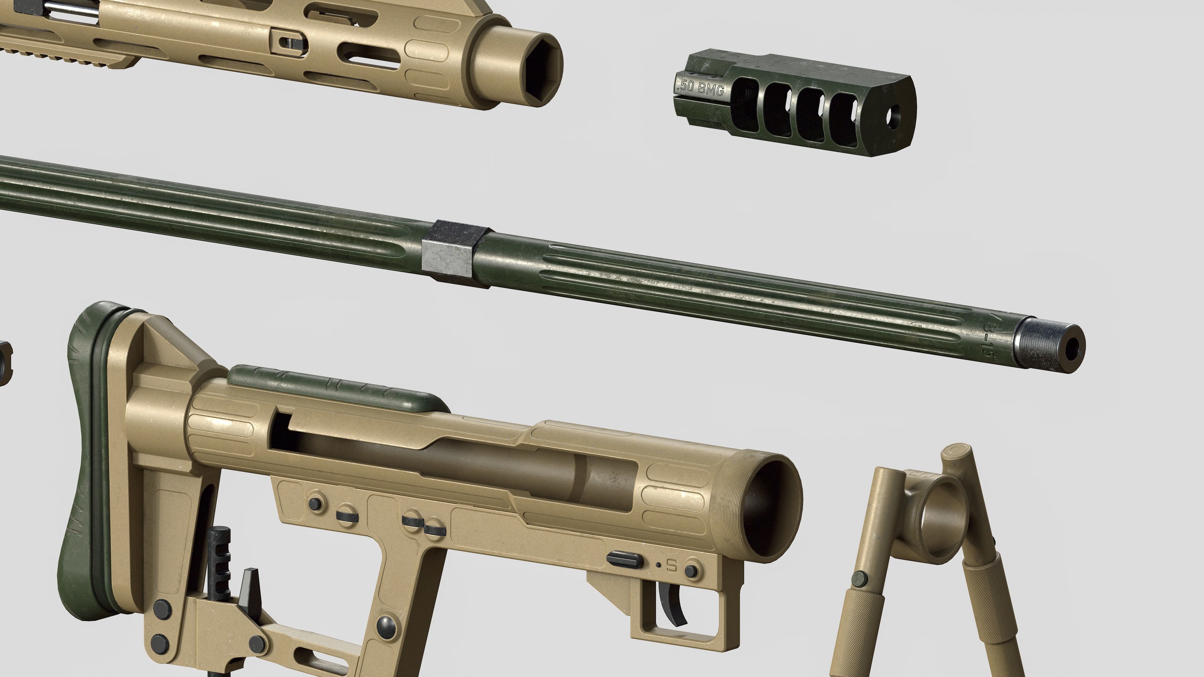 3D model Snipex M100 - Replica -LOW POLY VR / AR / low-poly | CGTrader