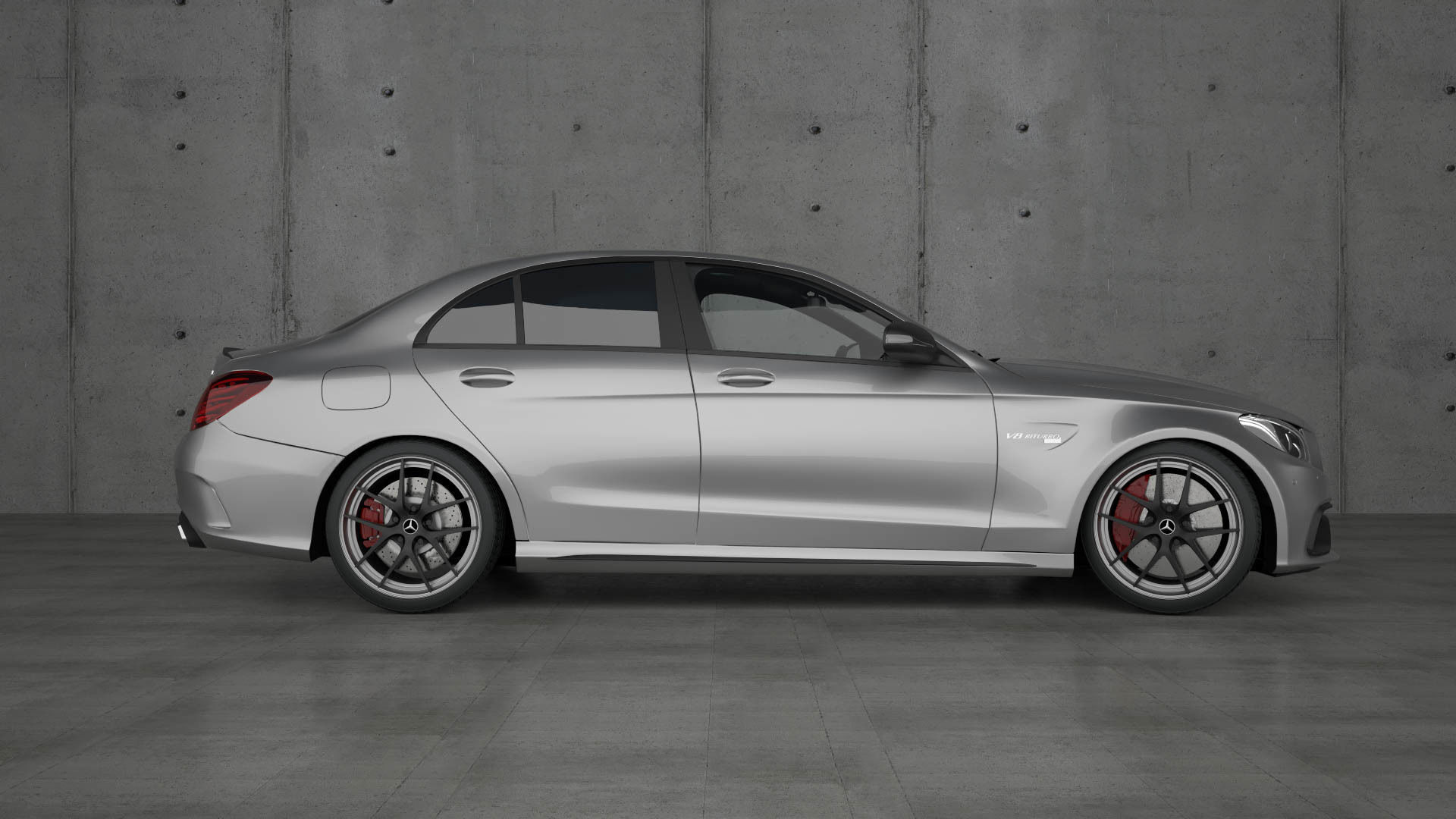 Mercedes C63 S AMG 3D model animated rigged | CGTrader