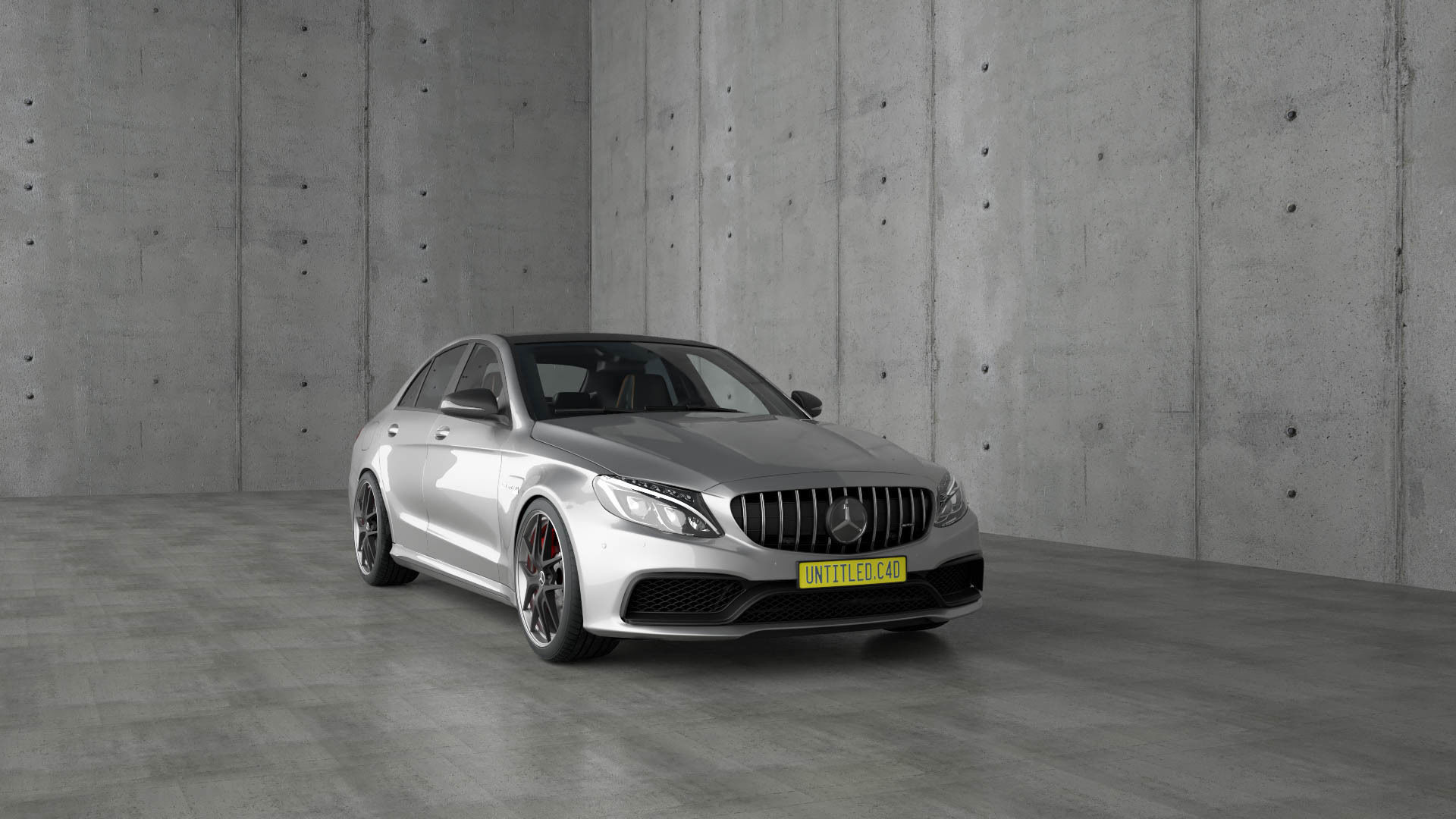 Mercedes C63 S AMG 3D model animated rigged | CGTrader