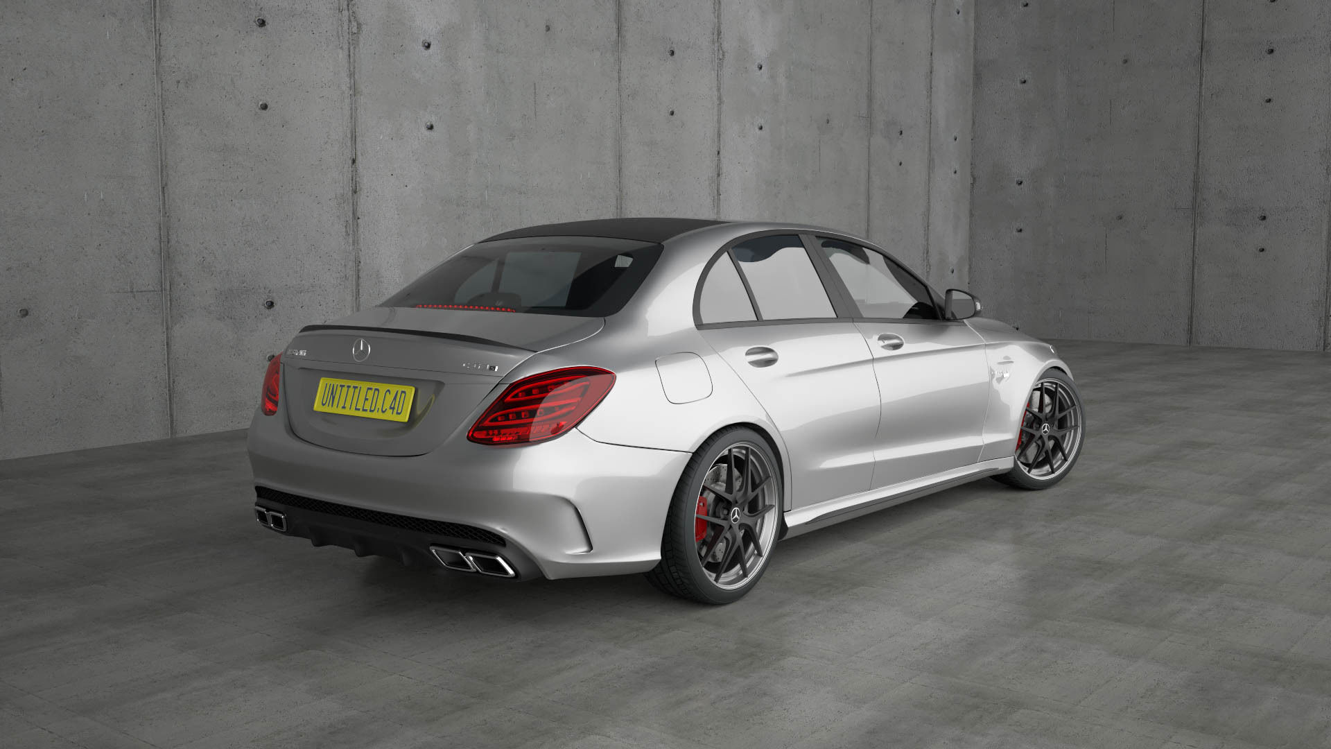 Mercedes C63 S AMG 3D model animated rigged | CGTrader