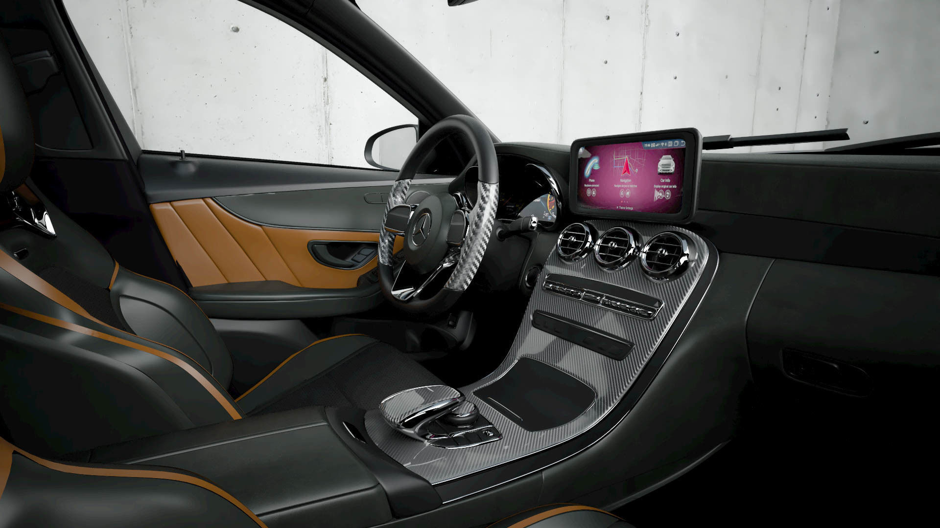 Mercedes C63 S AMG 3D model animated rigged | CGTrader