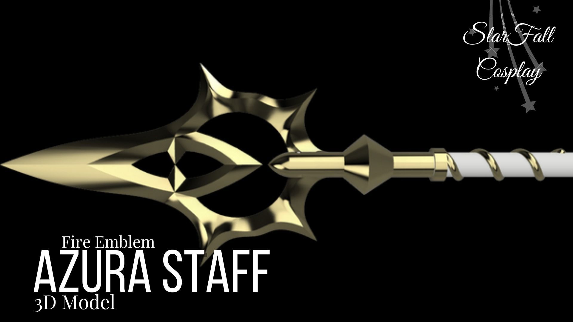 Azura Staff - Fire Emblem 3D model 3D printable | CGTrader
