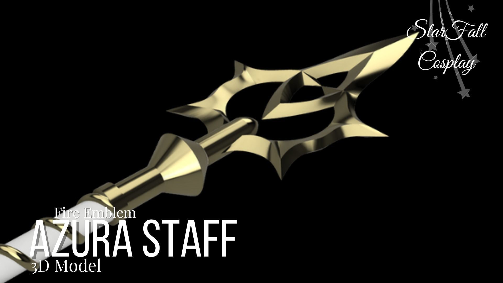 Azura Staff - Fire Emblem 3D model 3D printable | CGTrader