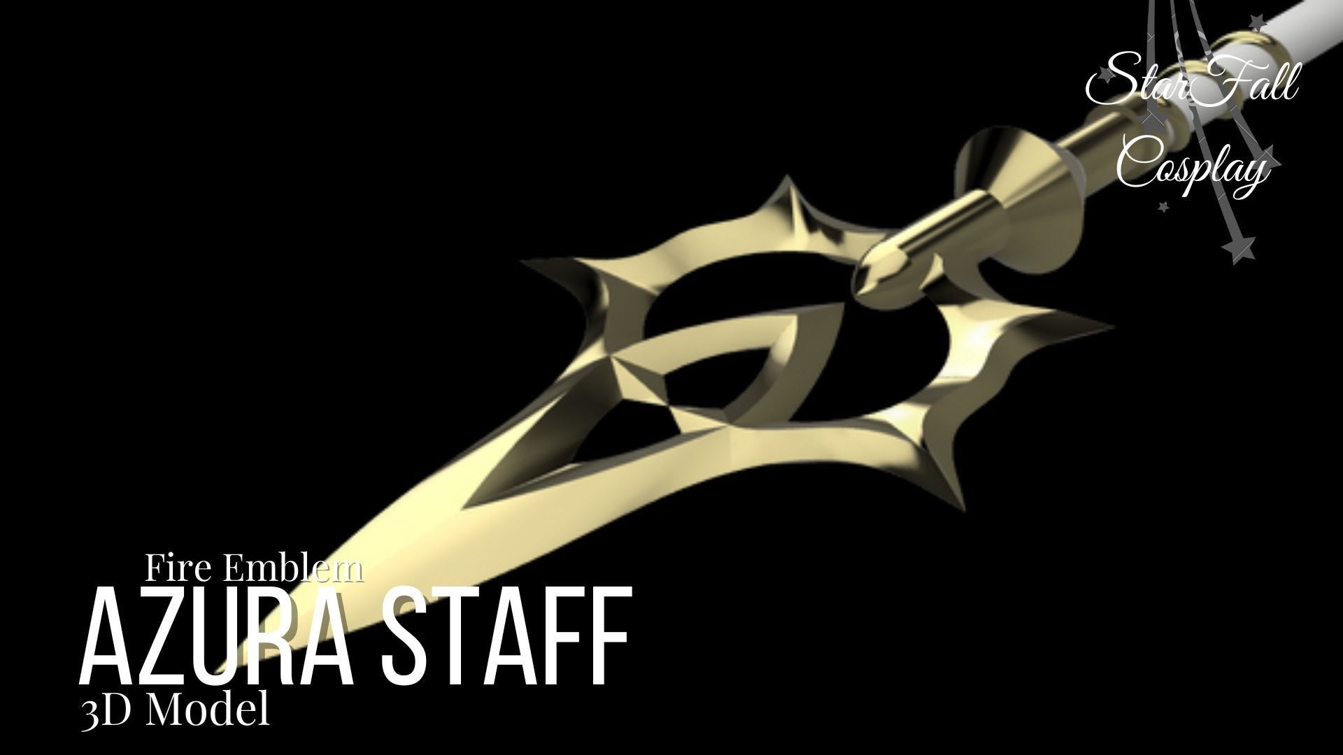 Azura Staff - Fire Emblem 3D model 3D printable | CGTrader