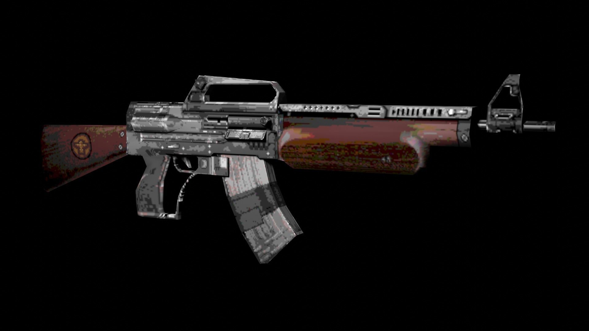 3D model Old School Rifle VR / AR / low-poly | CGTrader