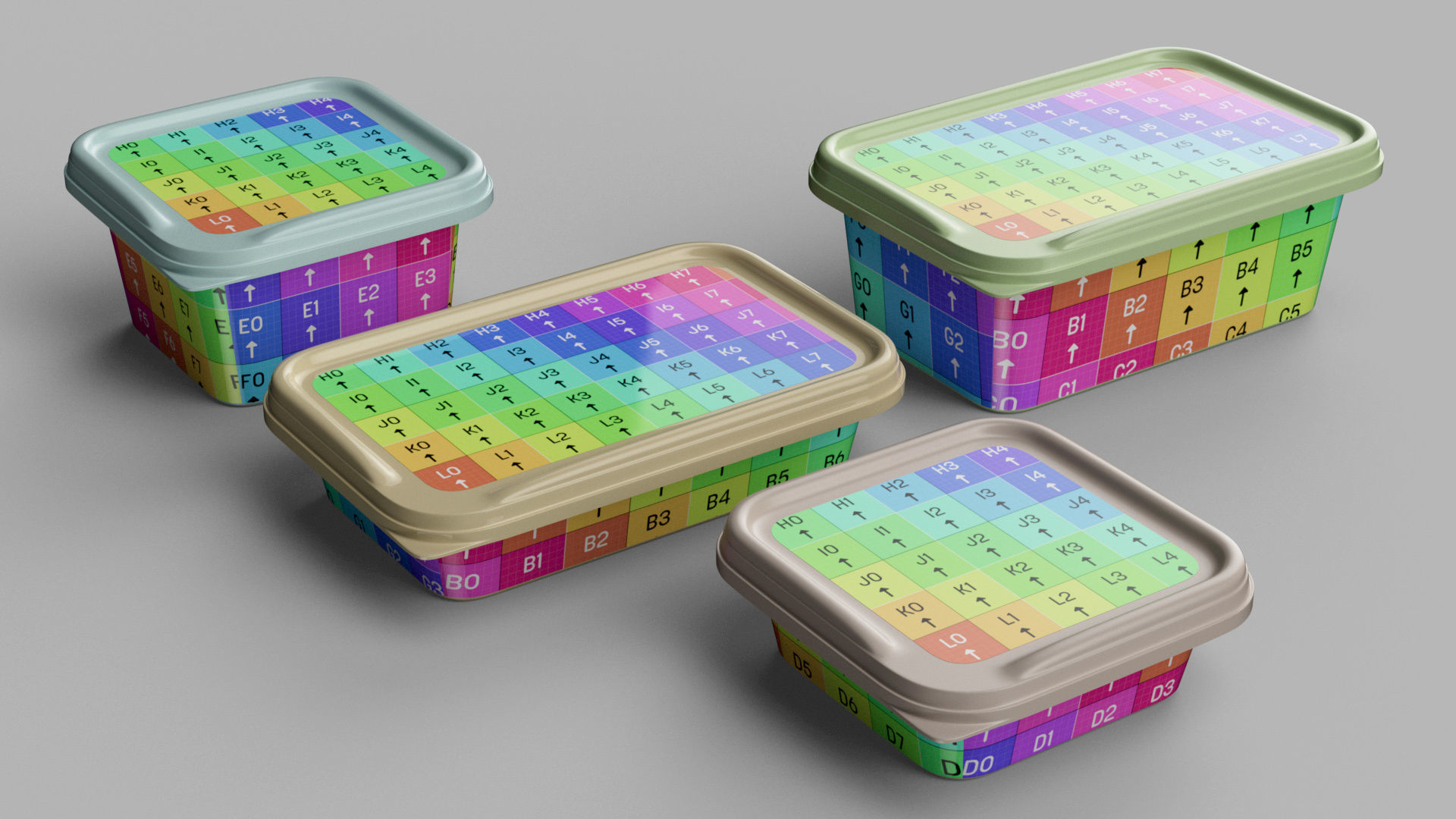 Packaging Butter Cream Cheese Margerine containers 3D model animated rigged | CGTrader