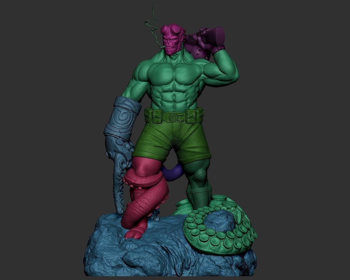 Hellboy 3D model 3D printable | CGTrader