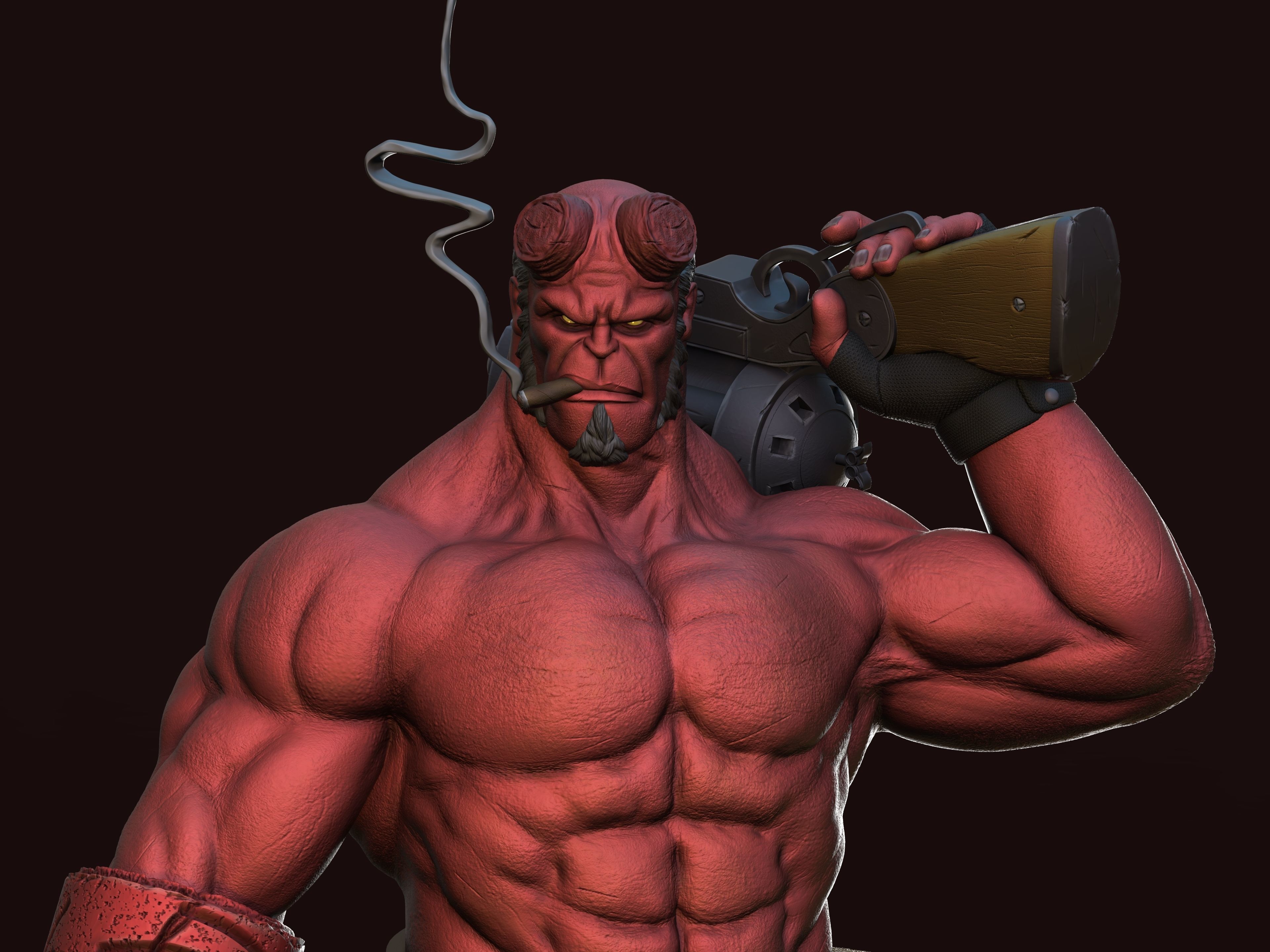 Hellboy 3D model 3D printable | CGTrader