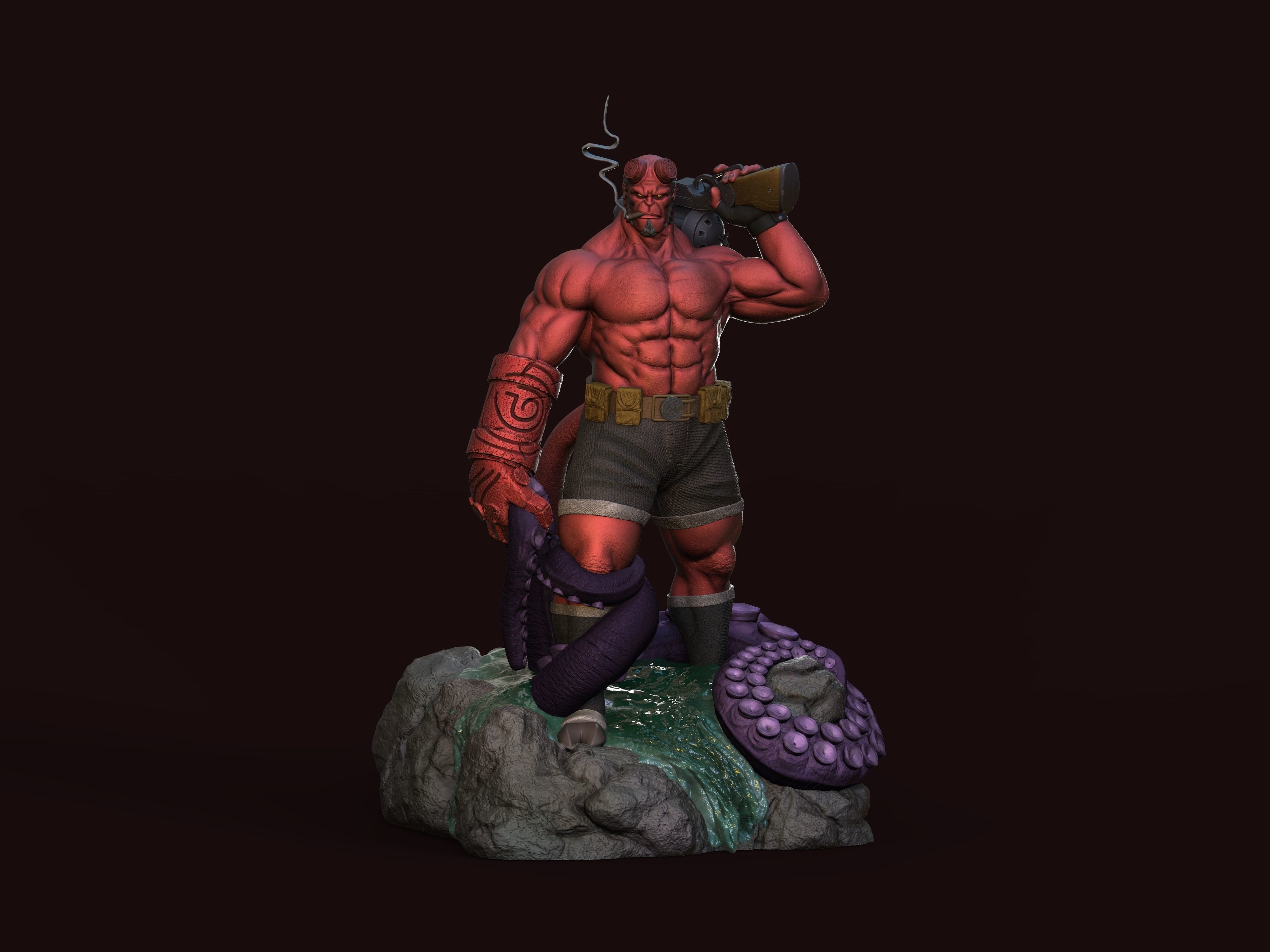 Hellboy 3D model 3D printable | CGTrader