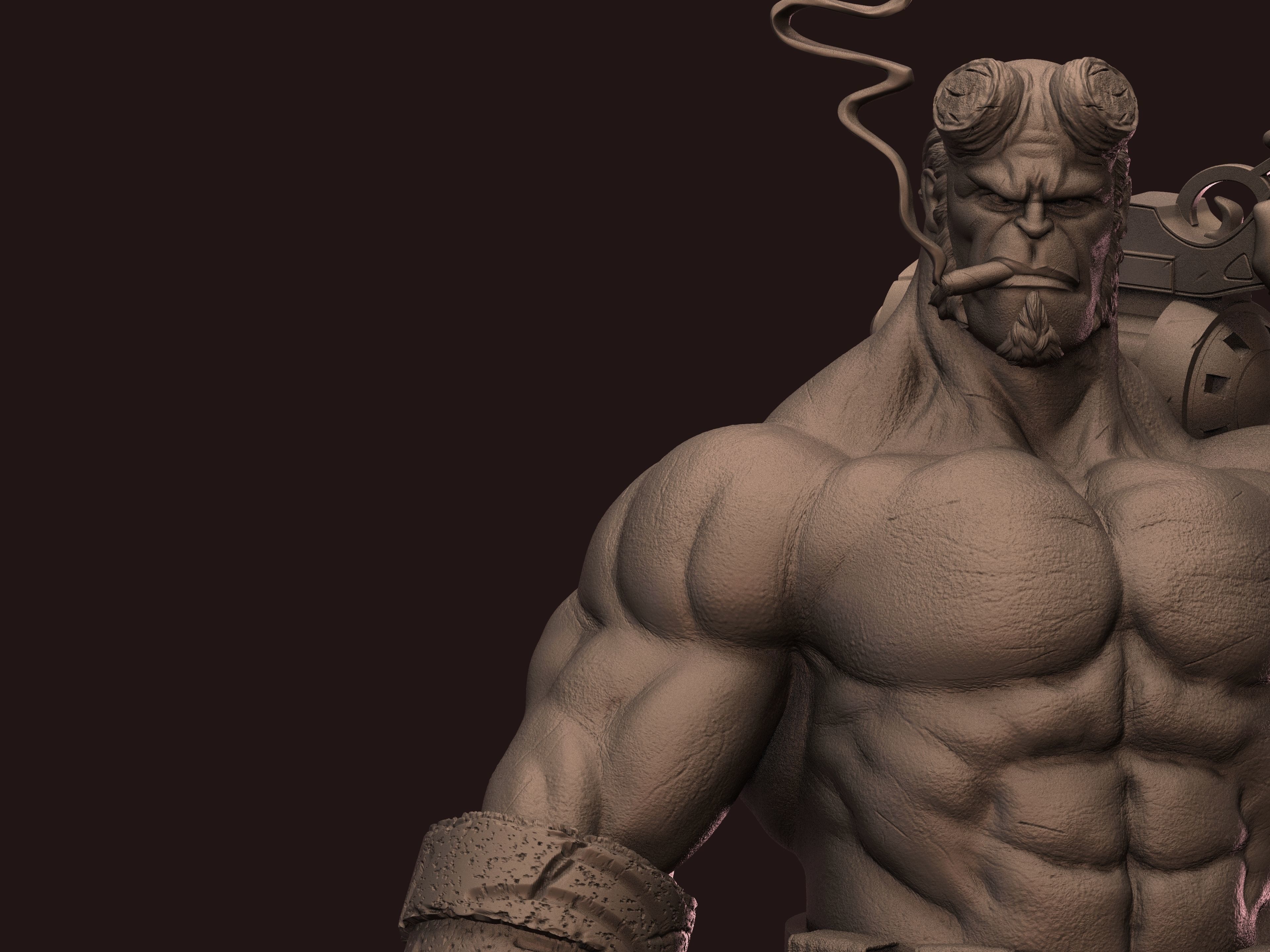 Hellboy 3D model 3D printable | CGTrader