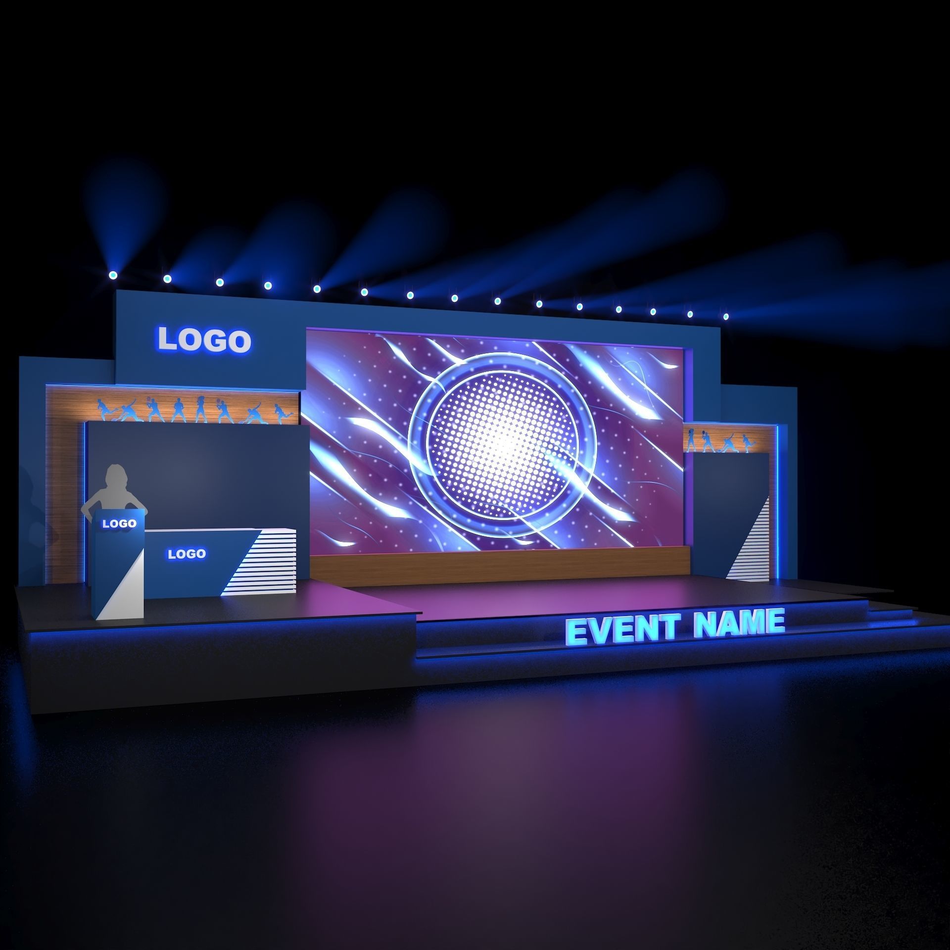 Virtual stage 3D model | CGTrader