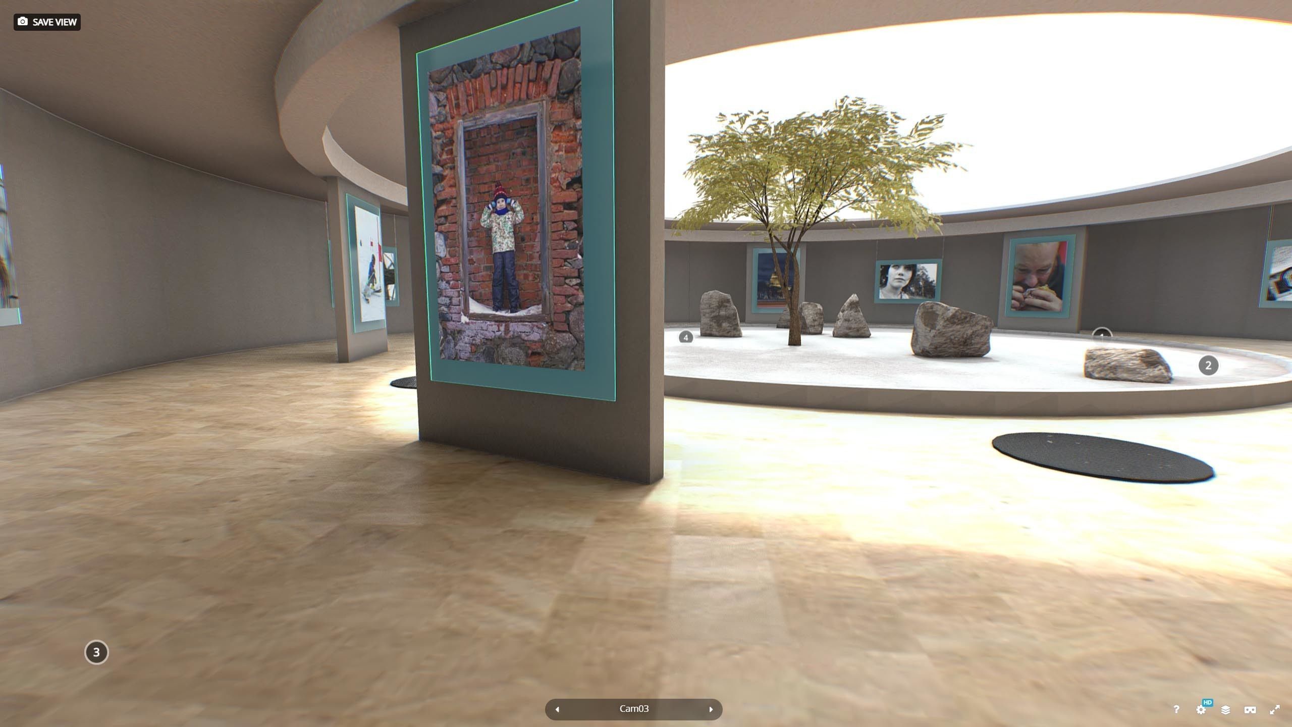 3D model VR Art Gallery Rock Garden new VR / AR / low-poly | CGTrader