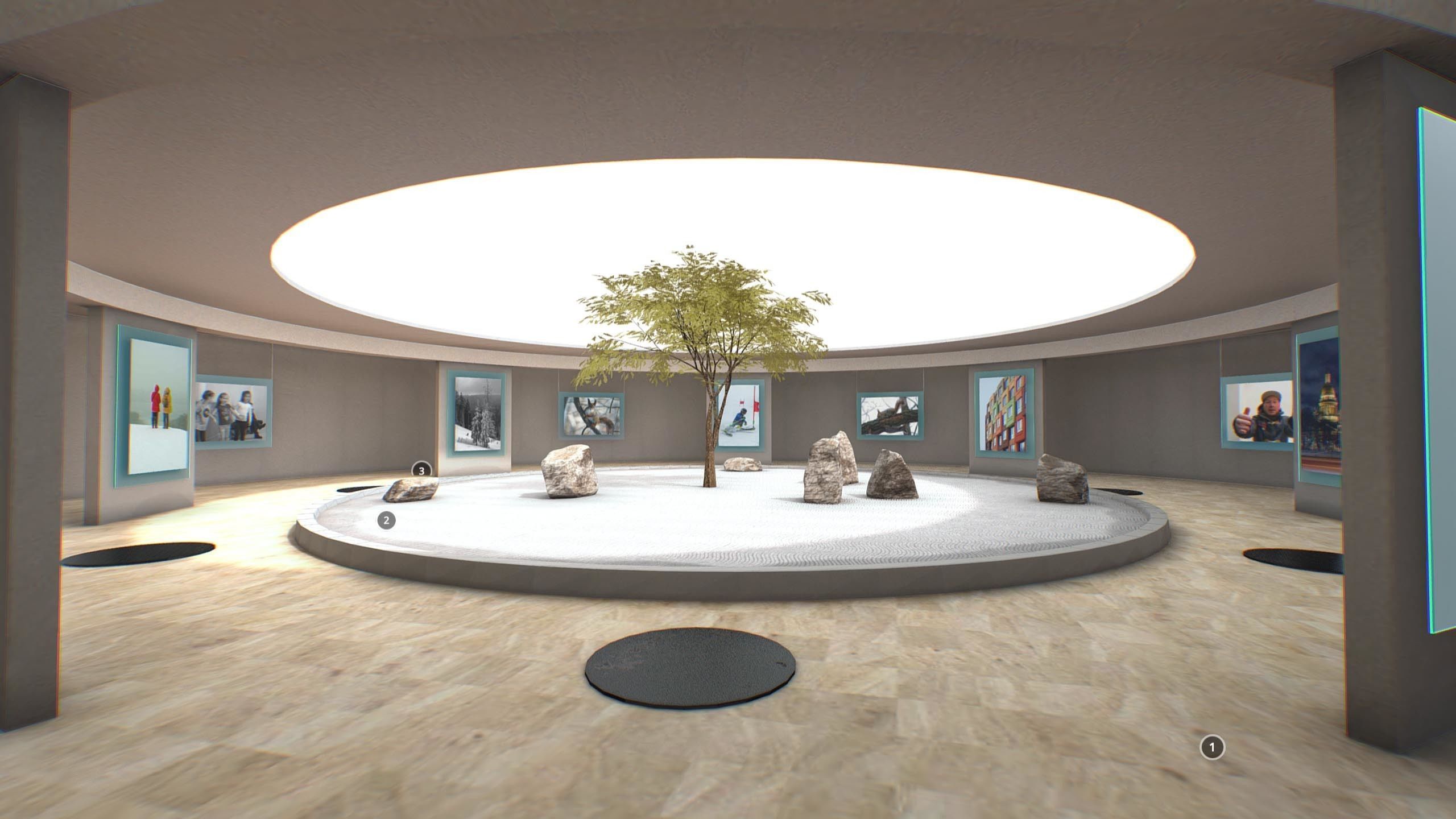 3D model VR Art Gallery Rock Garden new VR / AR / low-poly | CGTrader