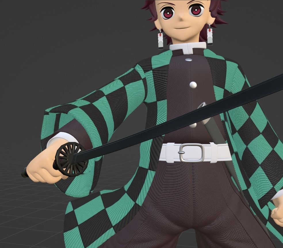 Tanjiro Kamado - Demon Slayer 3D model rigged | CGTrader