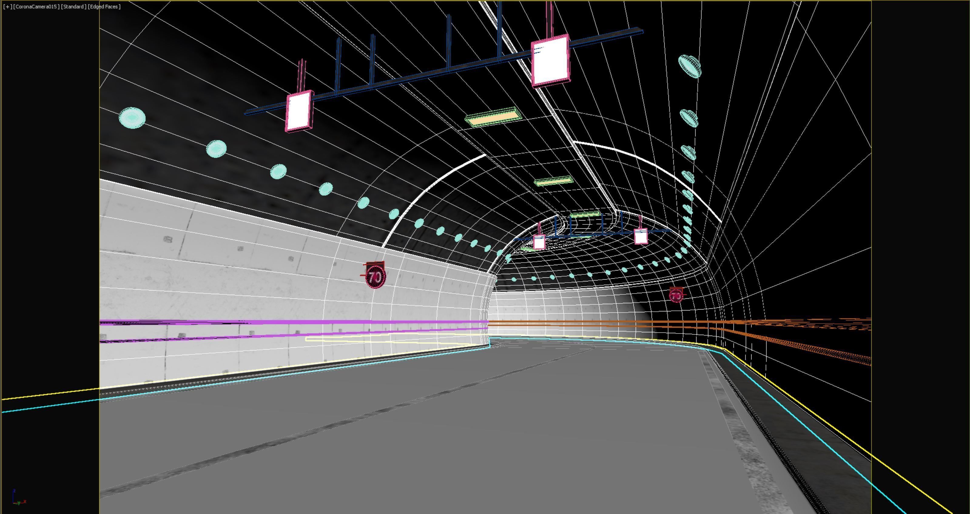 3D model low poly road tunnel VR / AR / low-poly | CGTrader