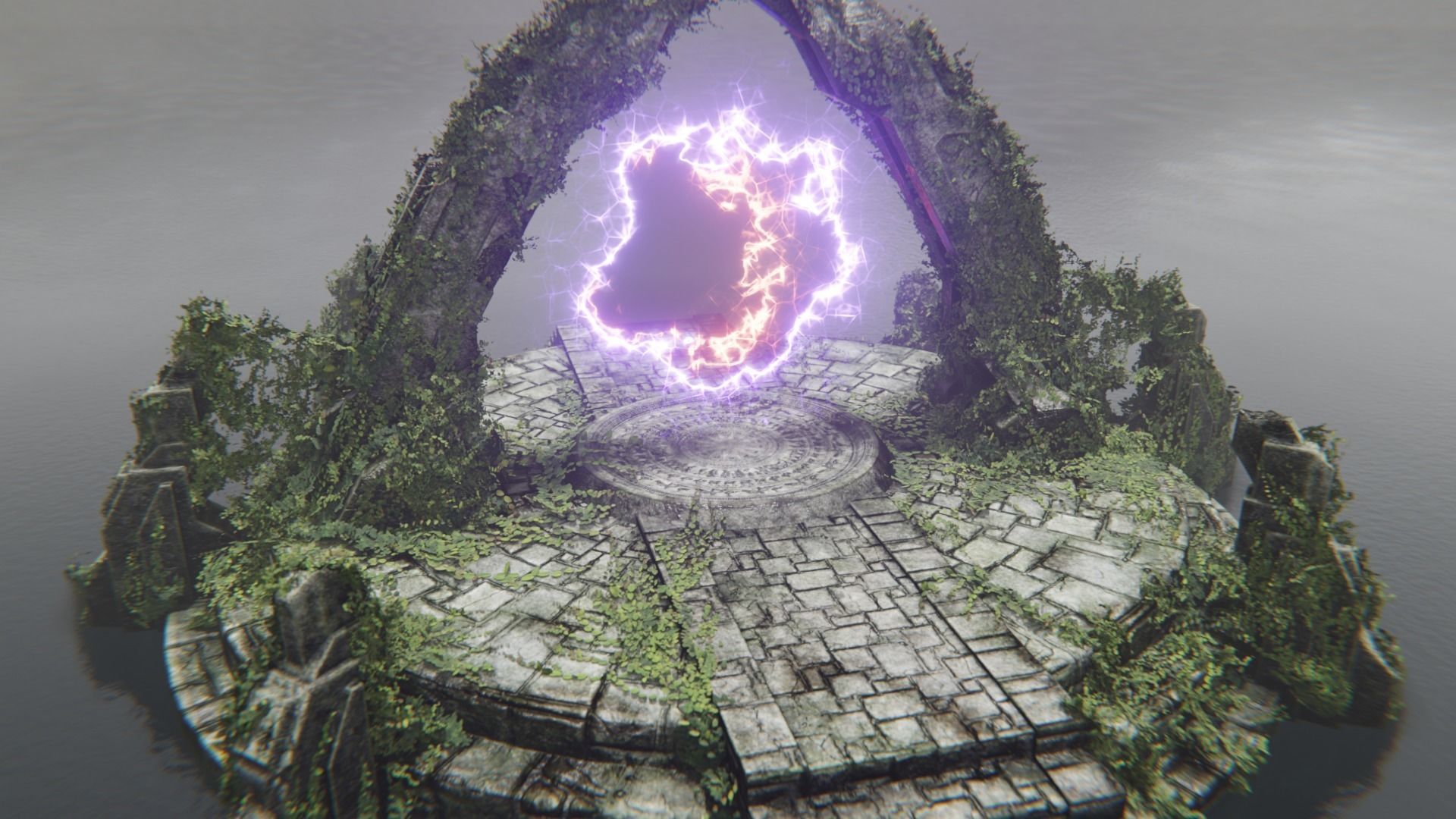 3D model Ancient Portal Temple Ruin VR / AR / low-poly | CGTrader