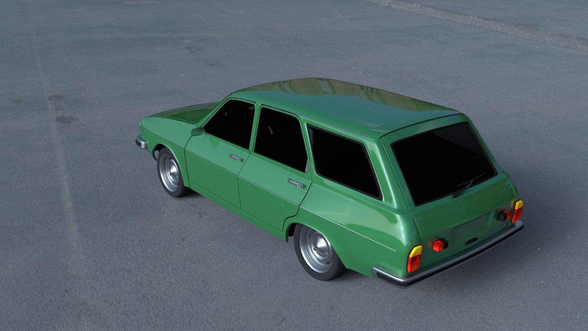 Renault 12 Dacia 1300 Estate HDRI 3D model | CGTrader