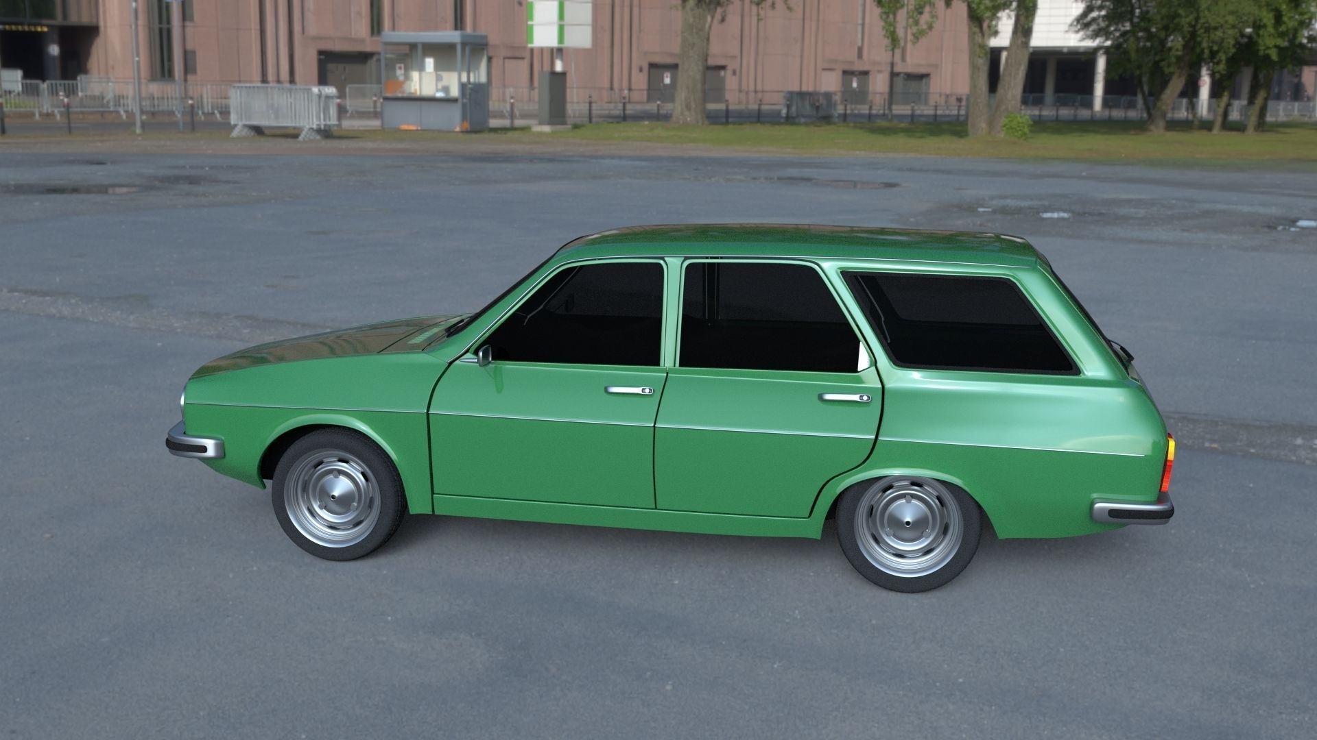Renault 12 Dacia 1300 Estate HDRI 3D model | CGTrader