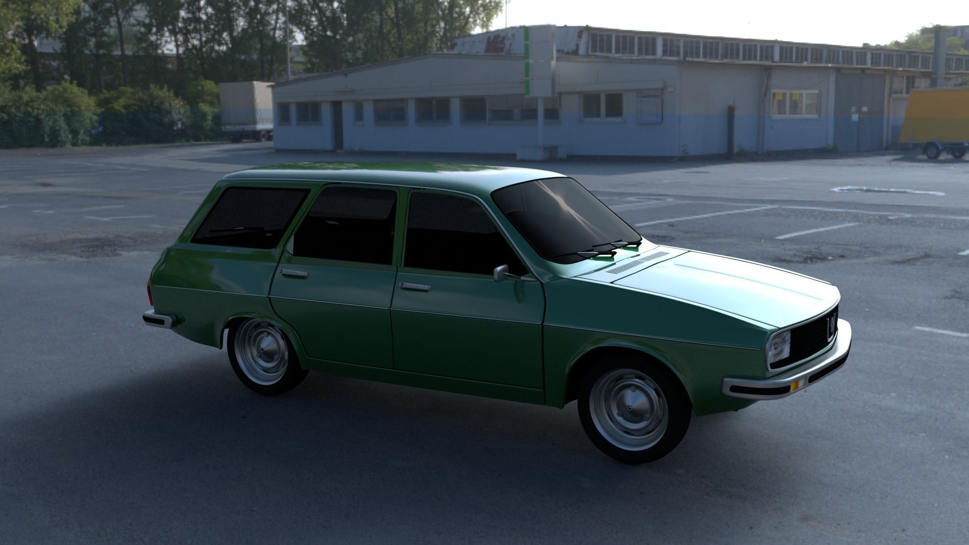Renault 12 Dacia 1300 Estate HDRI 3D model | CGTrader