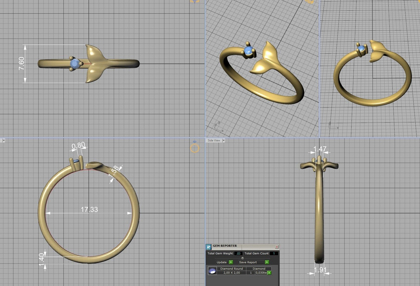 Fish Tail Rings 3dprint models Collection with discount | CGTrader