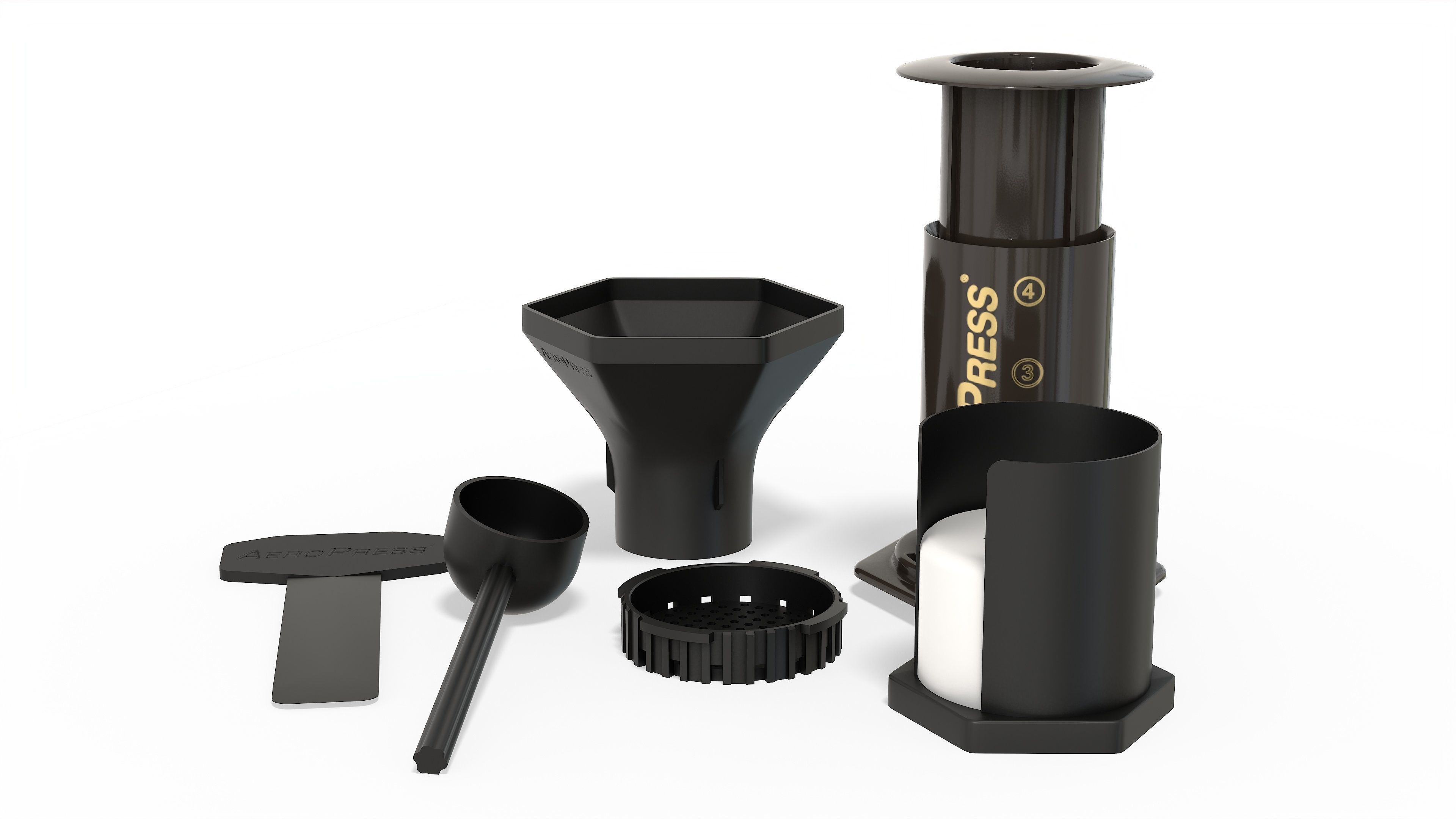 3D model Aeropress portable coffee maker VR / AR / low-poly | CGTrader