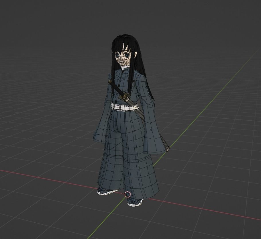 Muichiro Tokito - Demon Slayer 3D model rigged | CGTrader