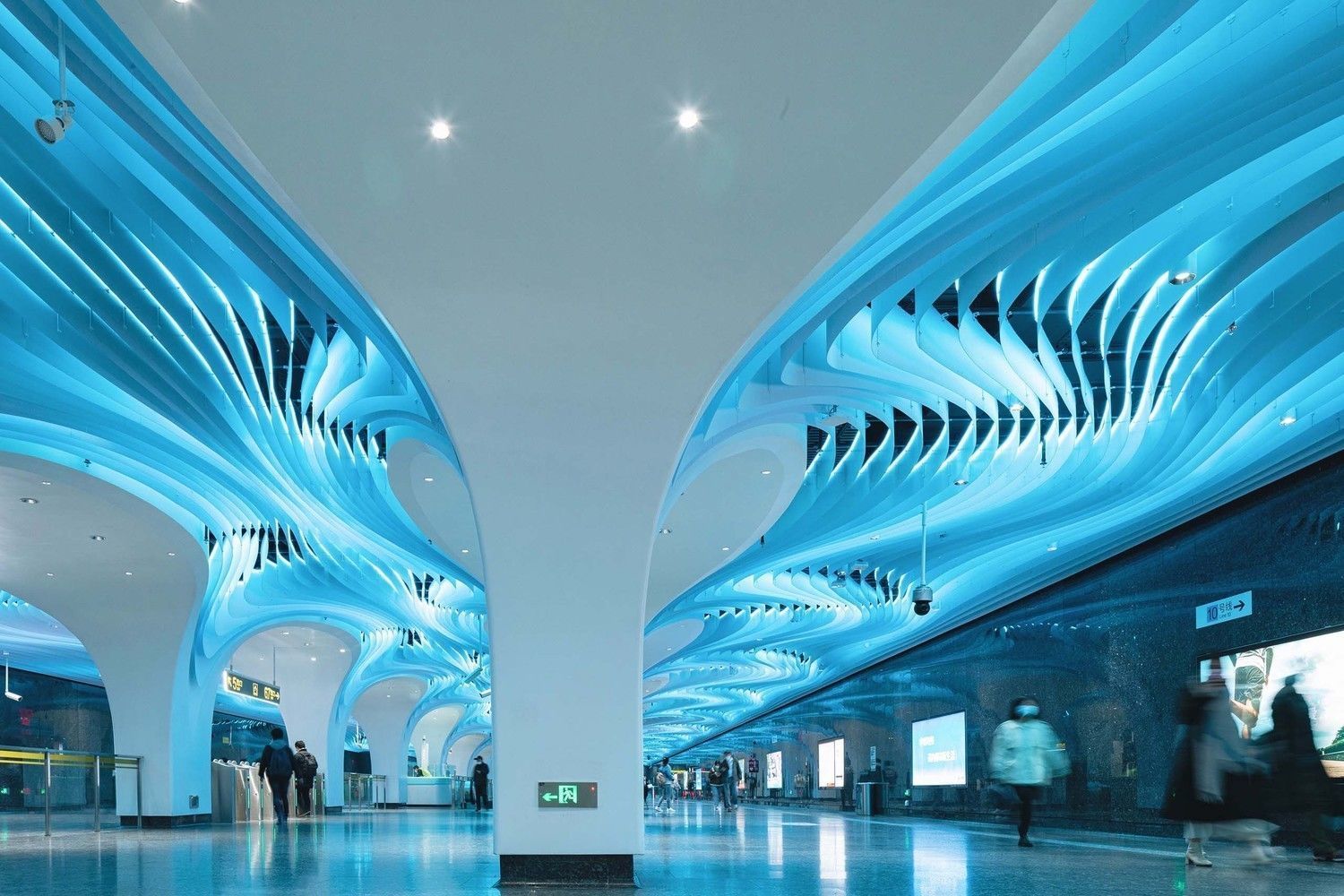 Futuristic Parametric Shanghai Subway Yuyuan Metro Station 3D model ...