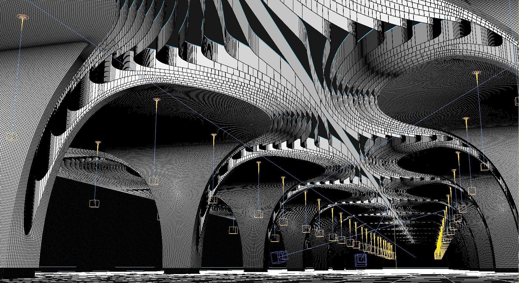 Futuristic Parametric Shanghai Subway Yuyuan Metro Station 3D model ...