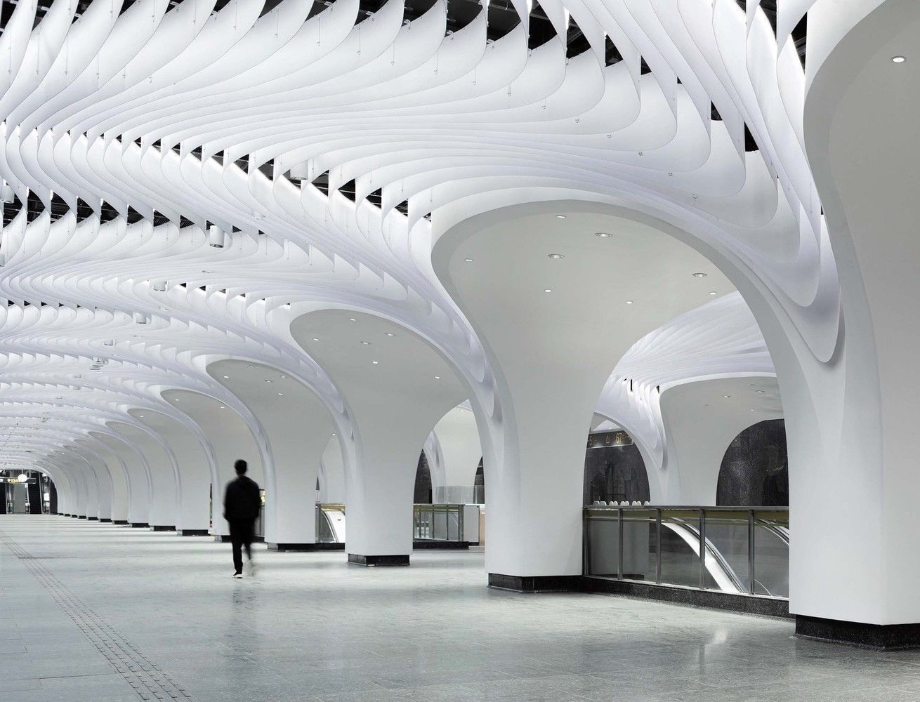 Futuristic Parametric Shanghai Subway Yuyuan Metro Station 3D model ...