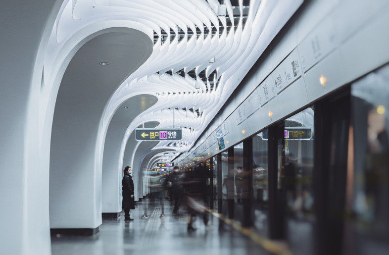 Futuristic Parametric Shanghai Subway Yuyuan Metro Station 3D model ...