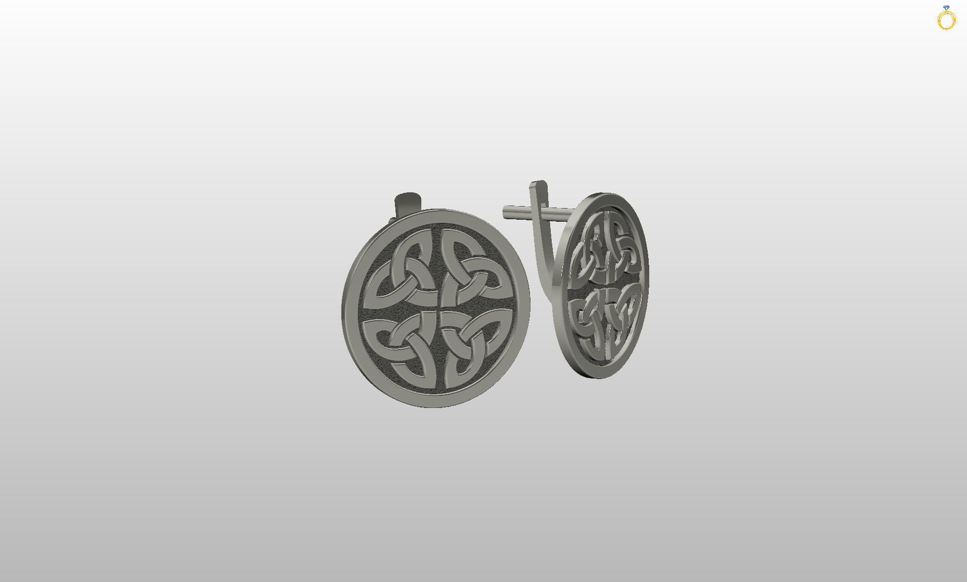 Earrings celtic 3D model 3D printable | CGTrader