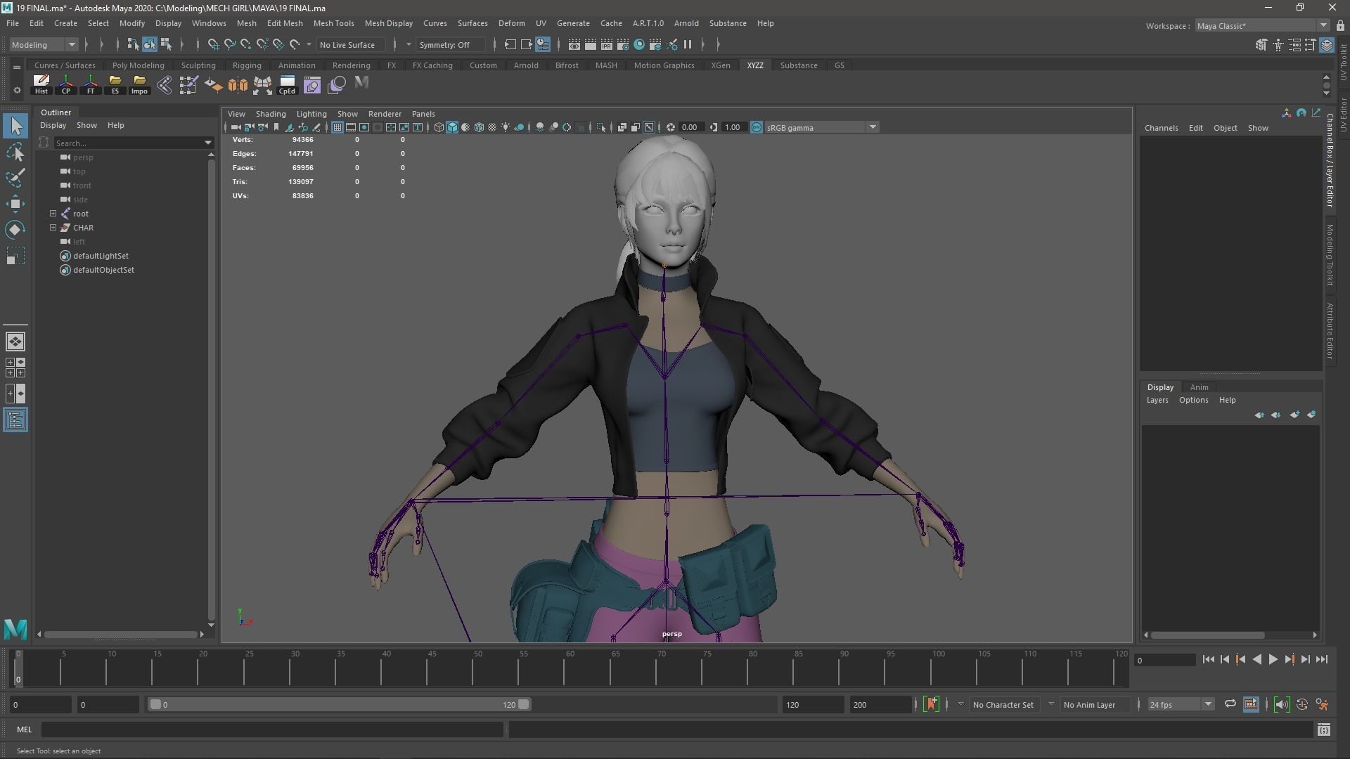 3D model Combat Girl 1 - Game Ready VR / AR / low-poly | CGTrader